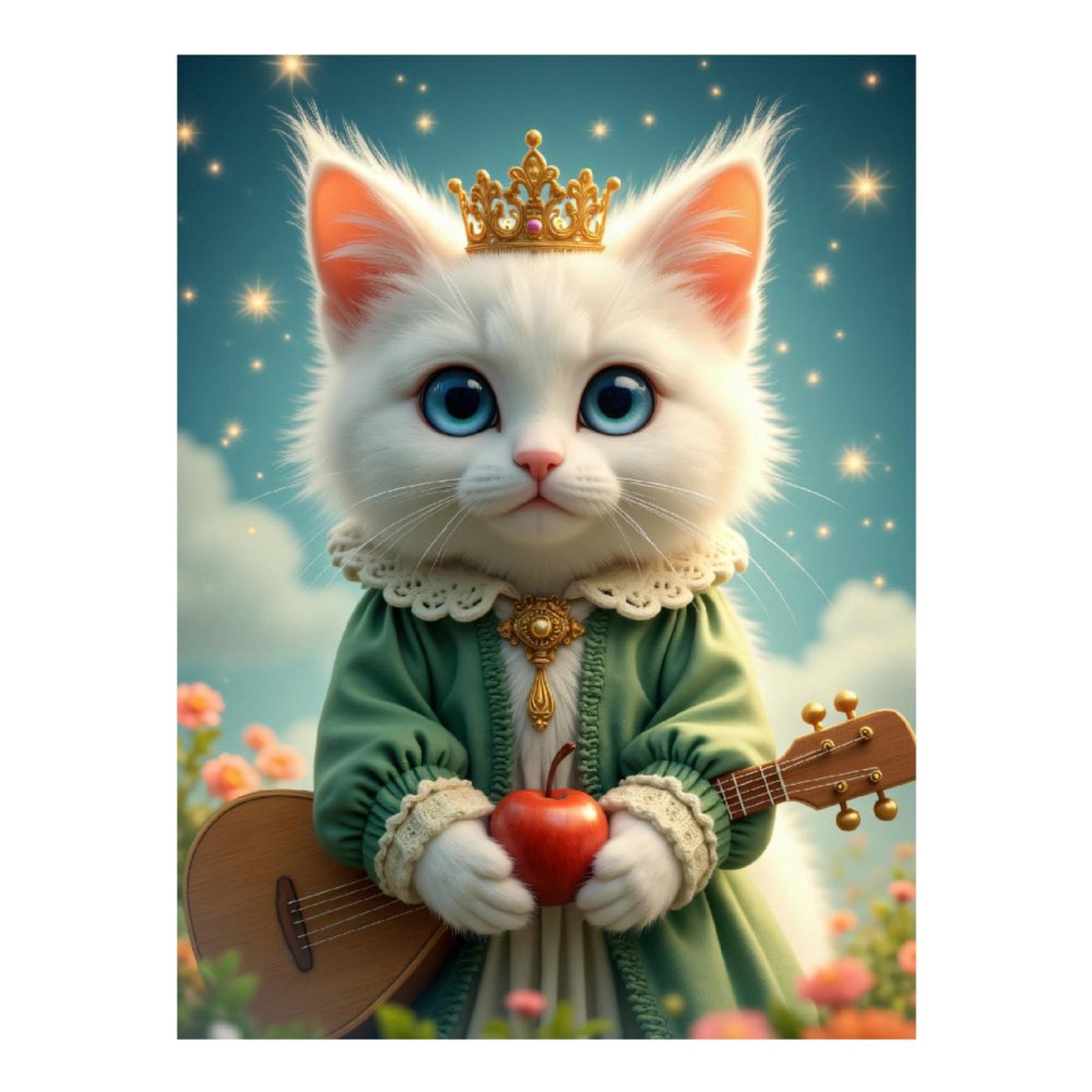 Diamond Art Kit for Adults, Regal Feline Musical Evening Diamond ...