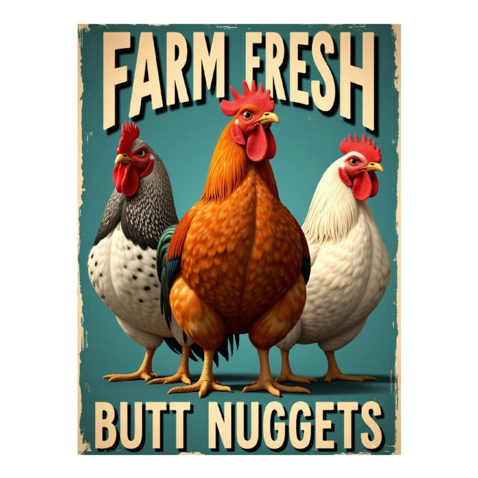 Diamond Art Kit for Adults, Rooster Trio Farm Fresh Poster Diamond ...