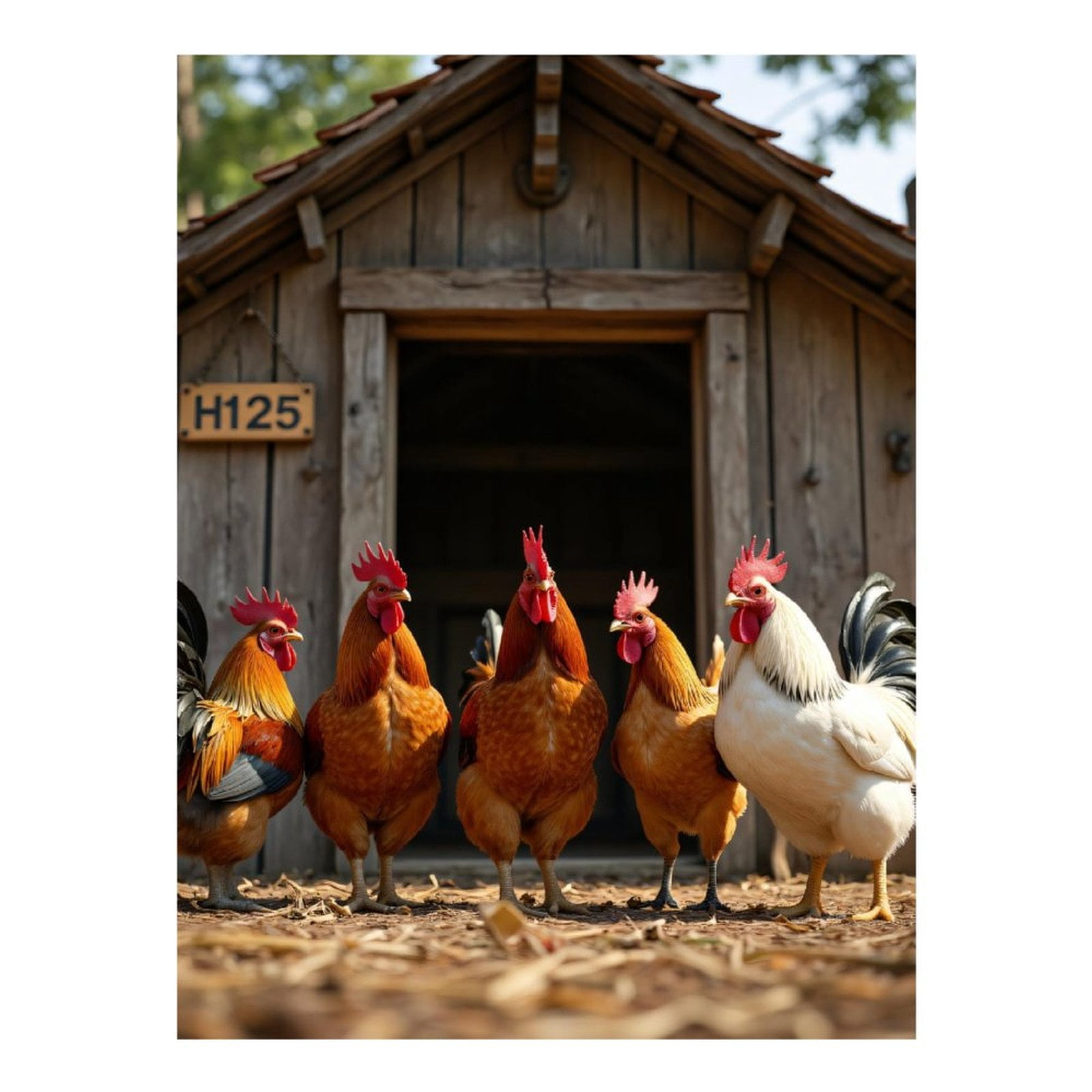 Diamond Art Kit for Adults, Roosters Barnyard Gathering H125 Diamond ...