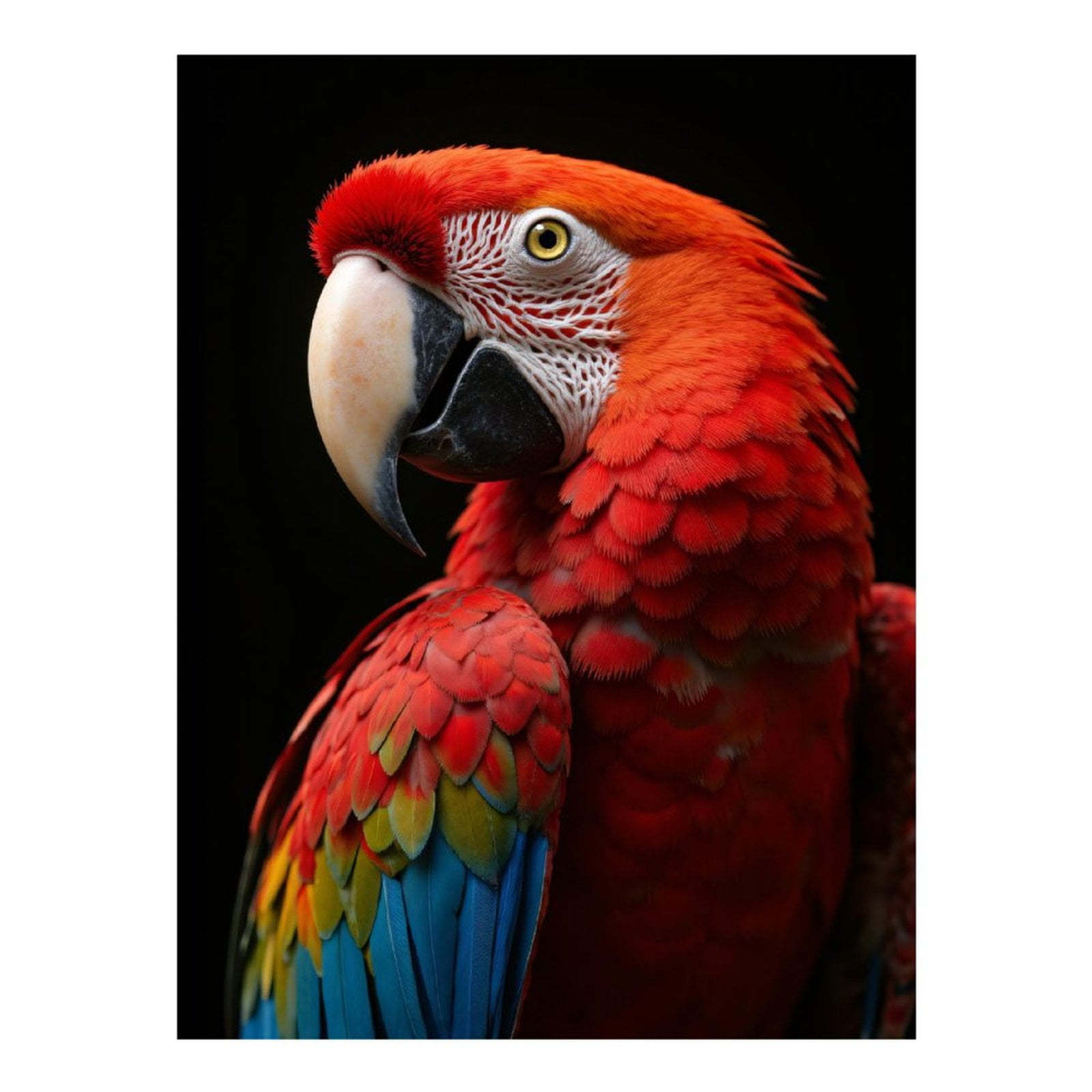 Diamond Art Kit for Adults, Scarlet Macaw Vibrant Plumage Diamond ...