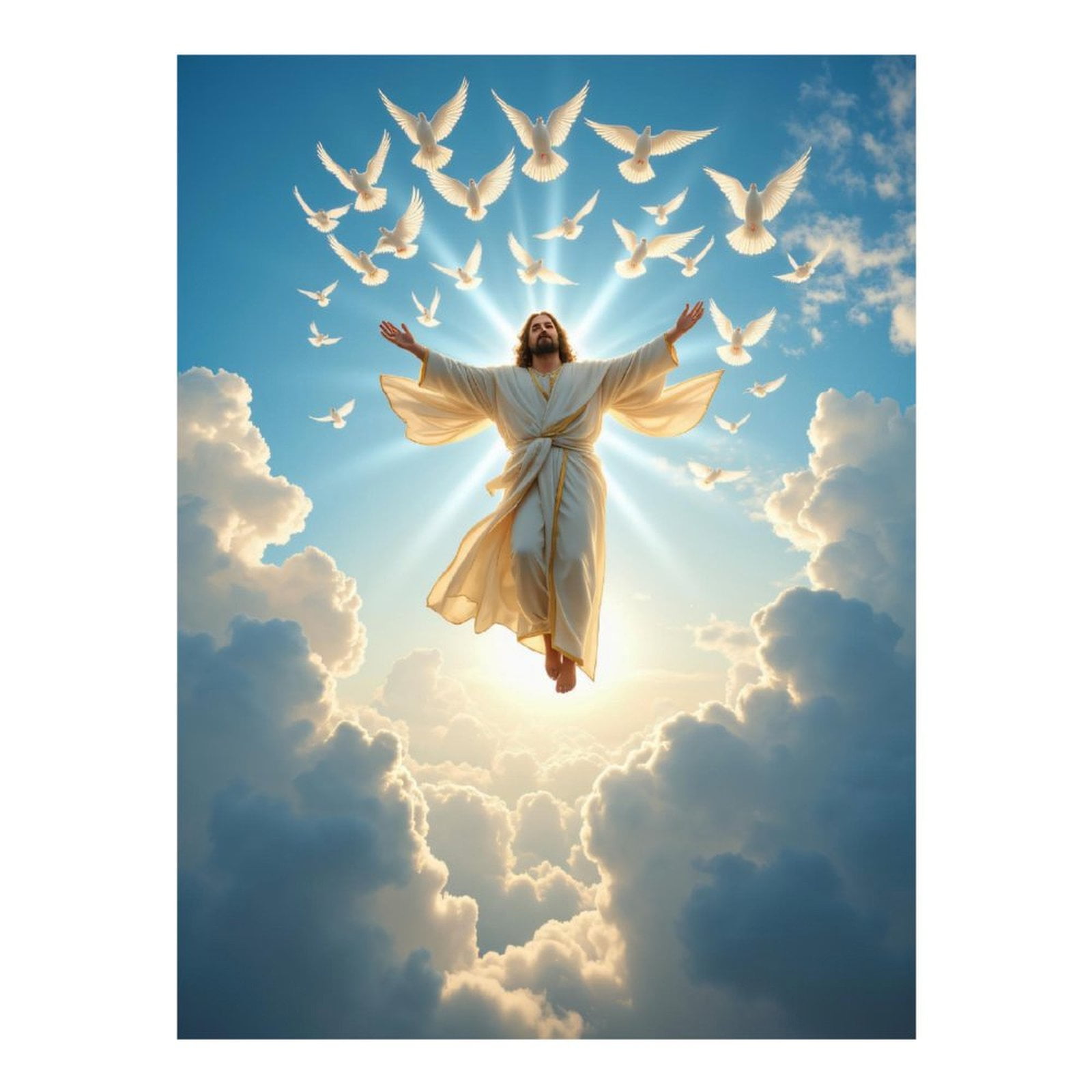 Diamond Art Kit for Adults, Skyward Journey Doves Clouds Diamond Painting for Adults Beginners ...