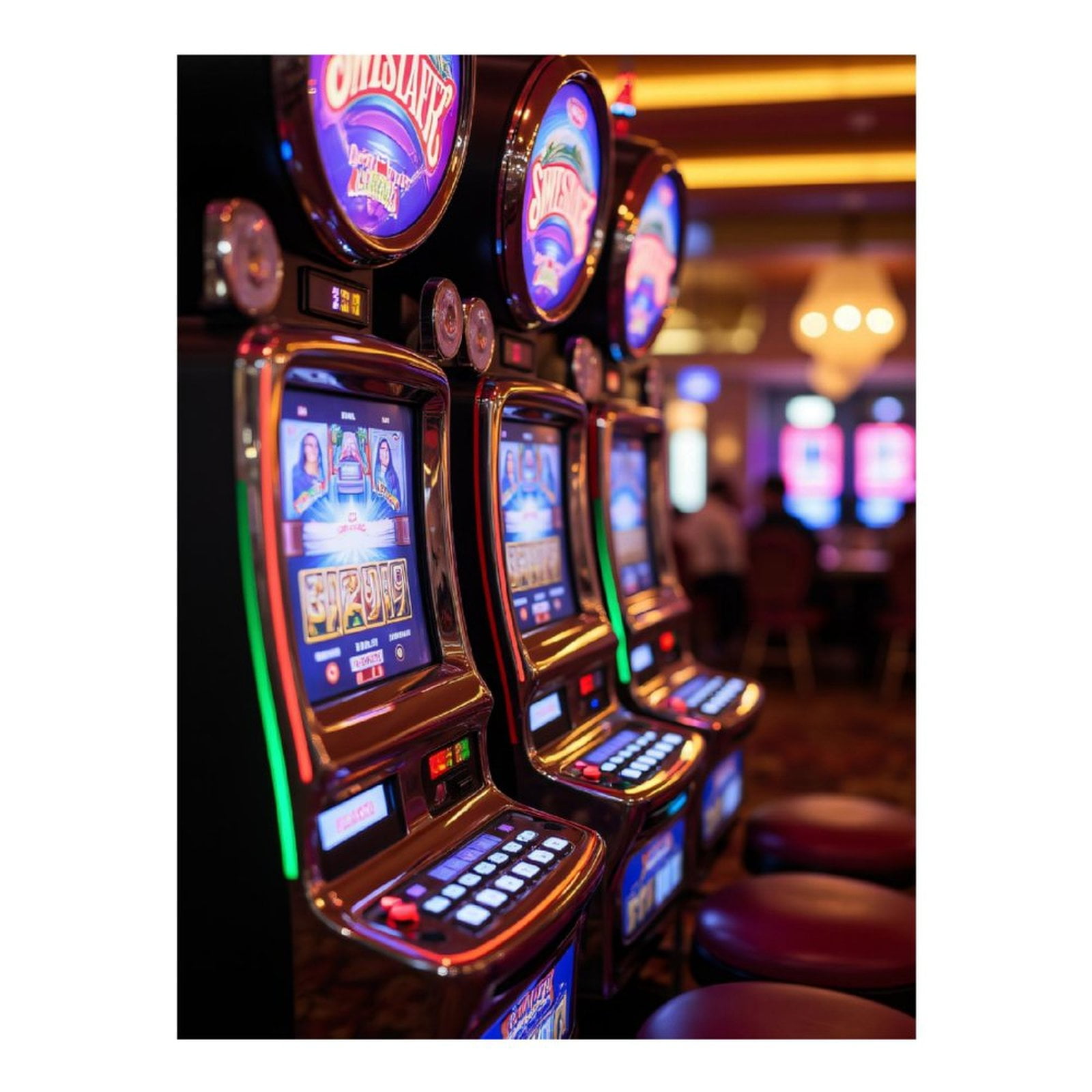 Diamond Art Kit for Adults, Slot Machines Casino Night Lights Diamond ...