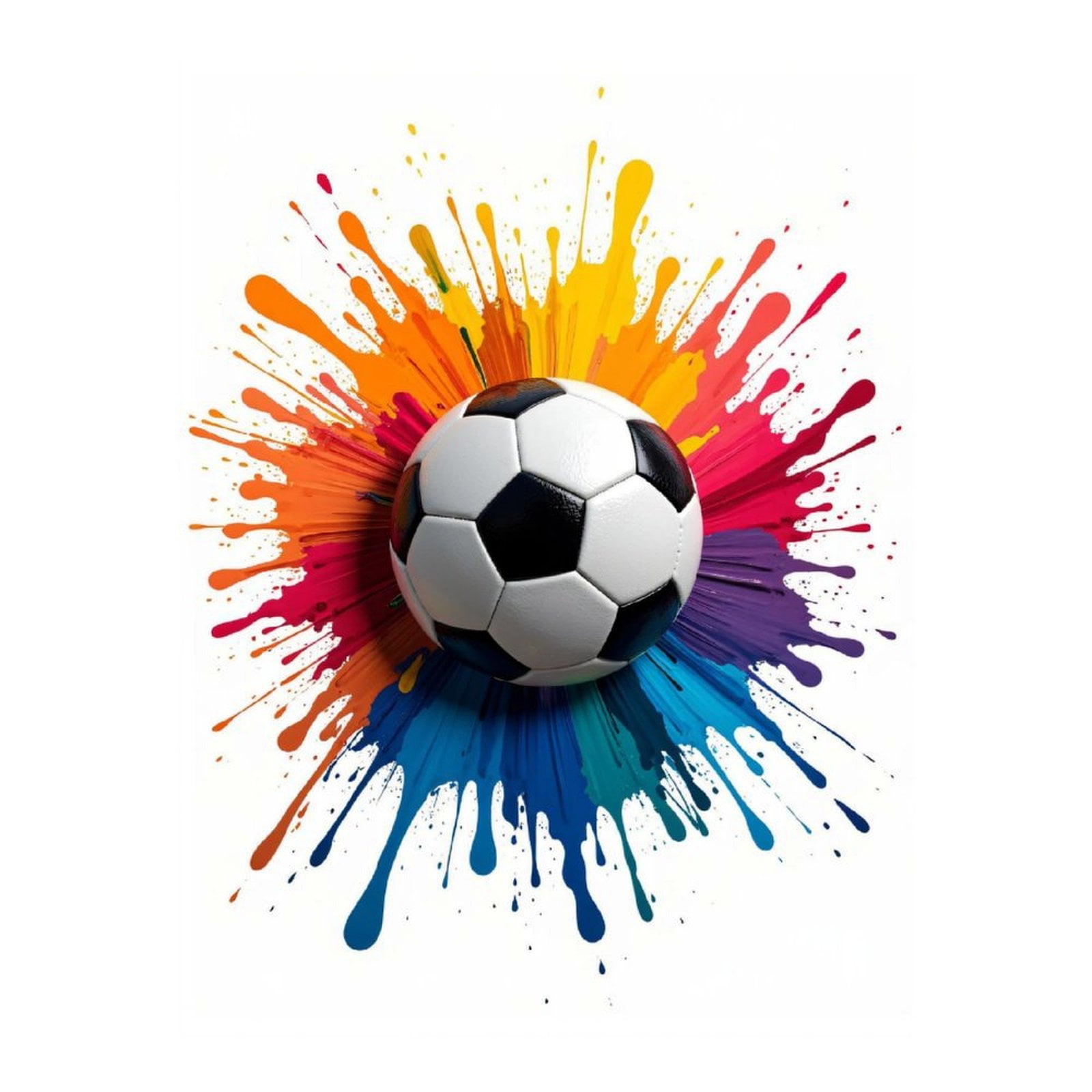 Diamond Art Kit for Adults, Soccer Ball Color Splash Art Diamond ...