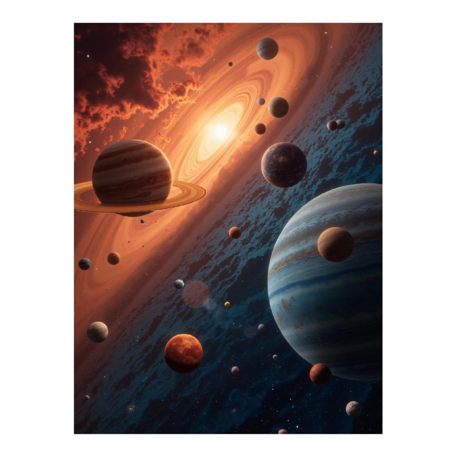 Diamond Art Kit for Adults, Solar System Celestial Planets Diamond ...