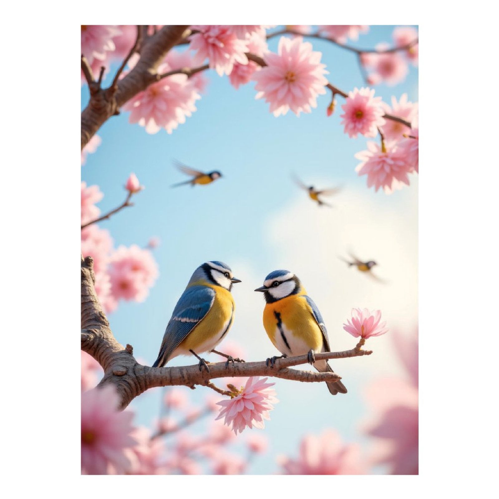 Diamond Art Kit for Adults, Spring Birds Cherry Blossoms Diamond ...