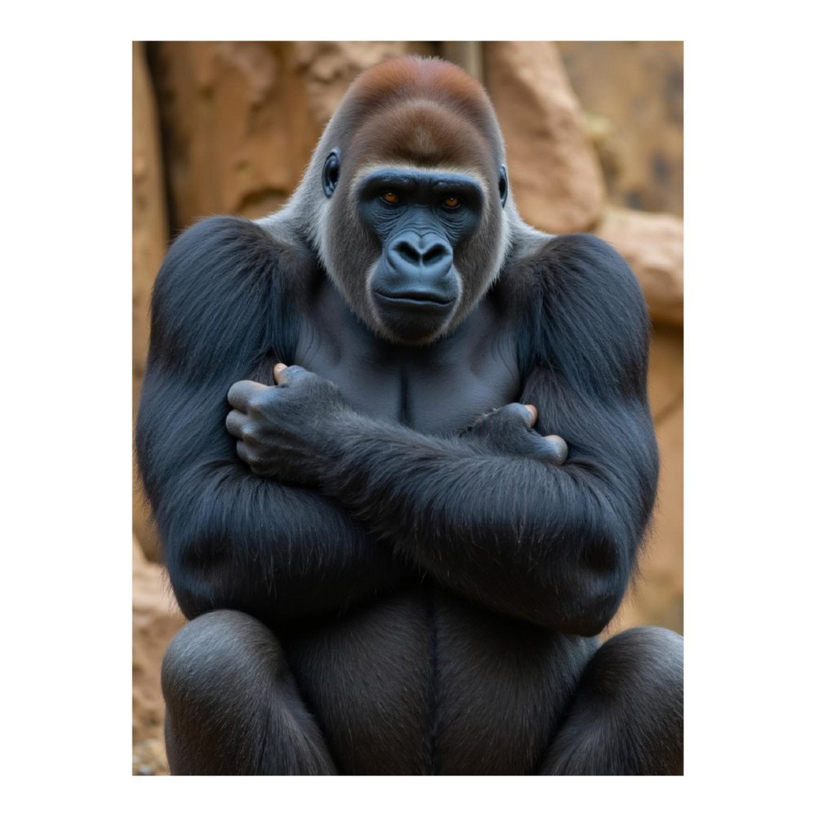 Diamond Art Kit for Adults, Strong Majestic Gorilla Pose Diamond ...