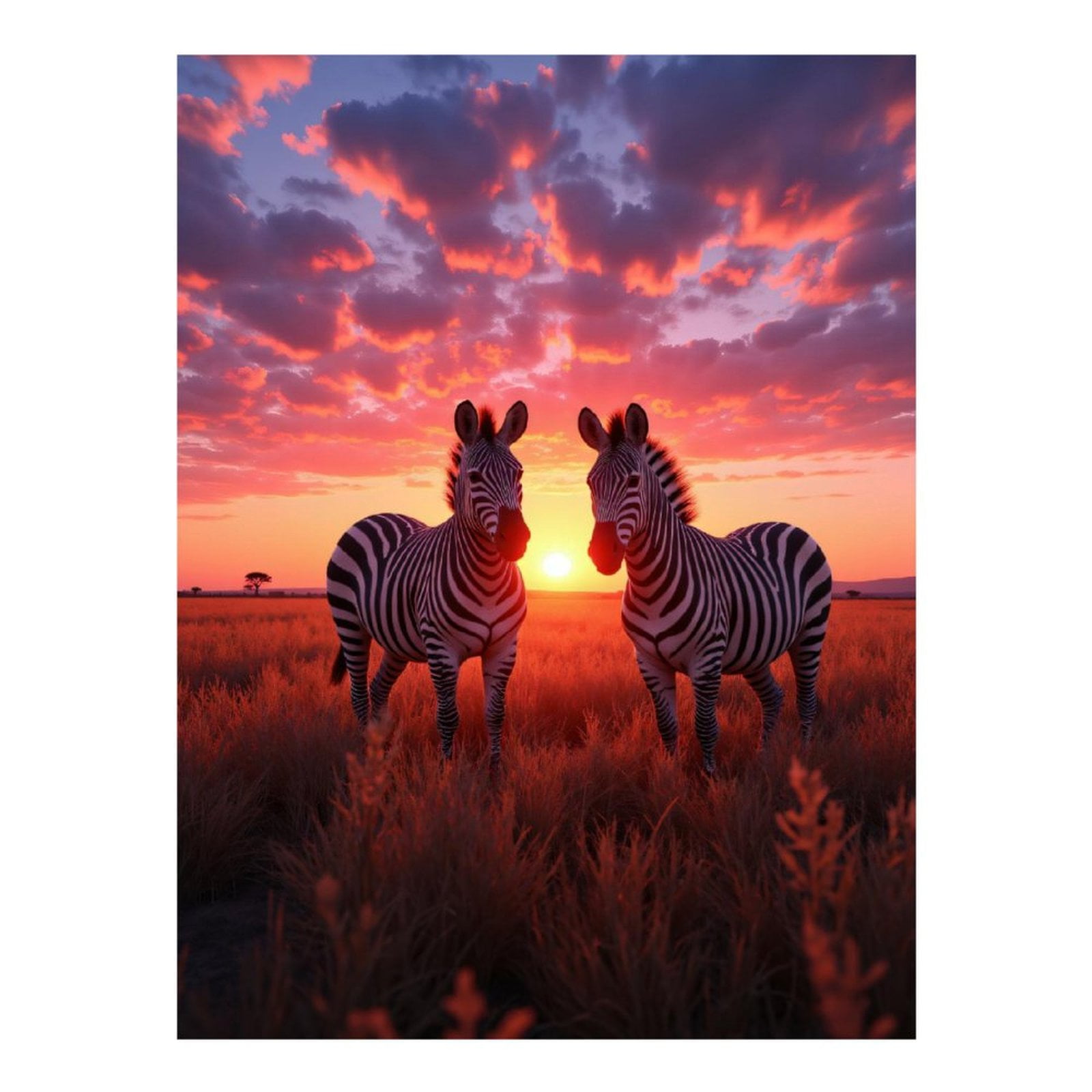 Diamond Art Kit for Adults, Sunset Savanna Sky Beauty Diamond Painting ...