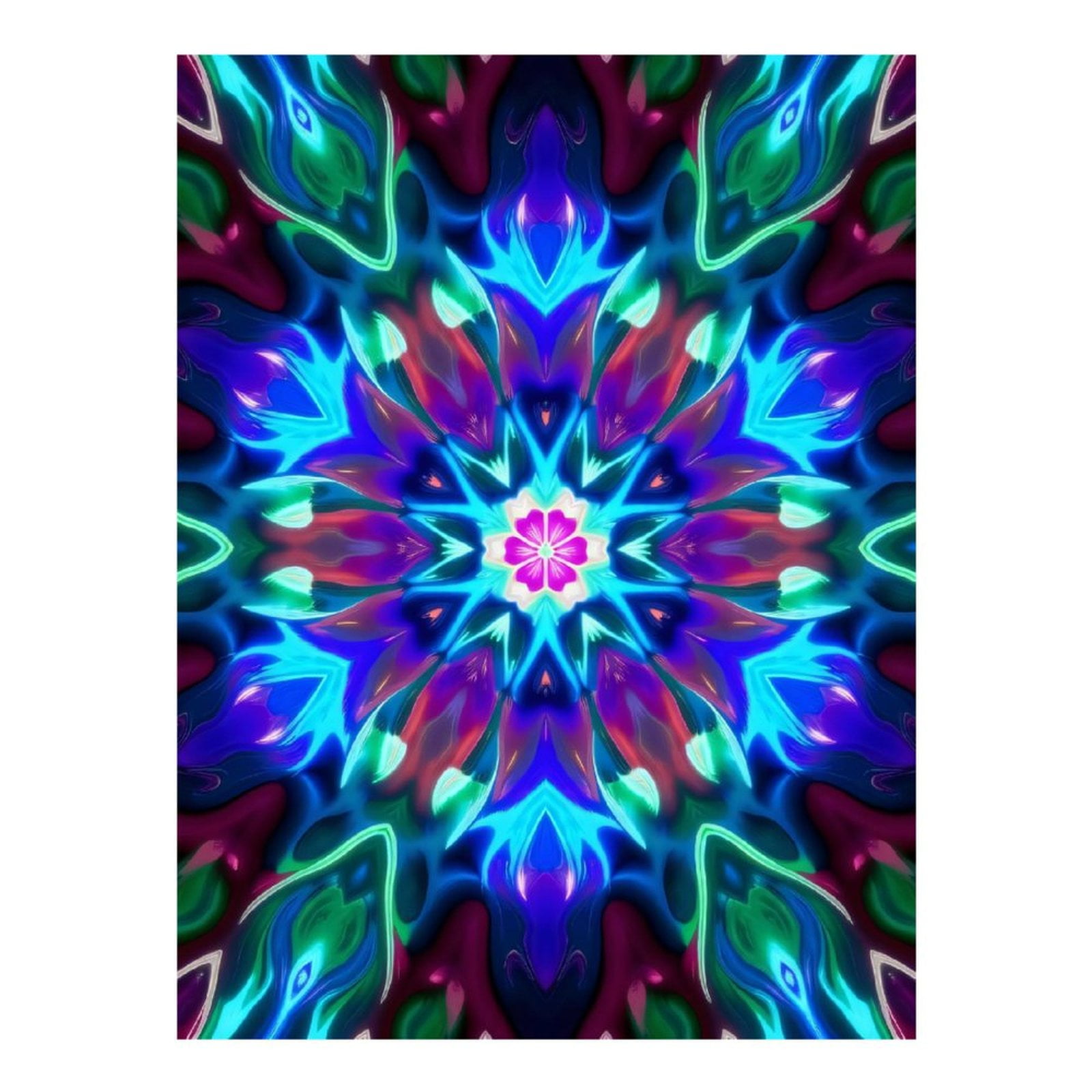 Diamond Art Kit for Adults, Symmetrical Neon Abstract Pattern Diamond ...