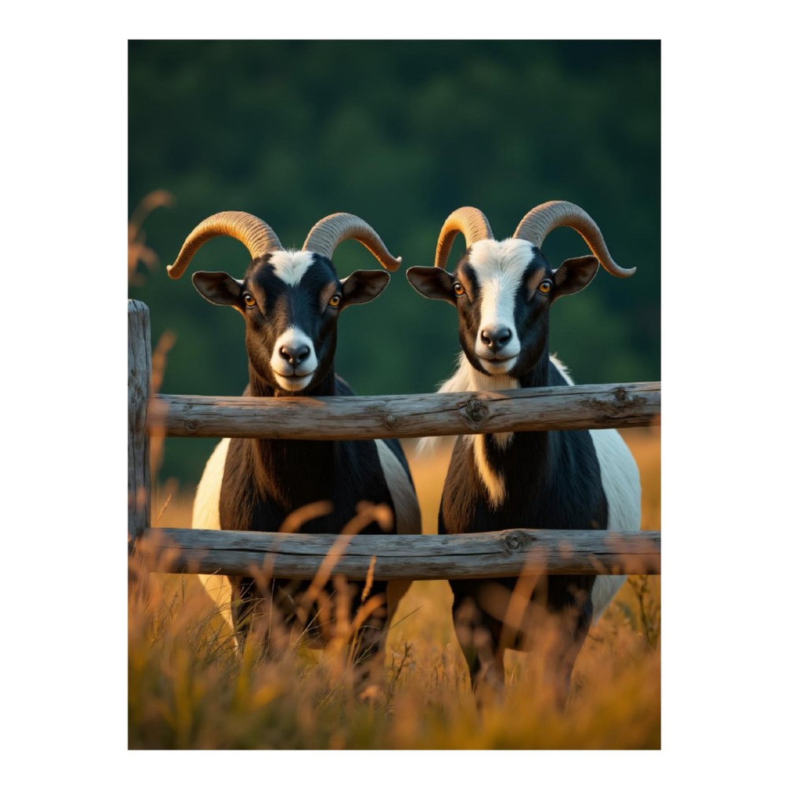 Diamond Art Kit for Adults, Twin Goats Pasture Scene Diamond Painting ...