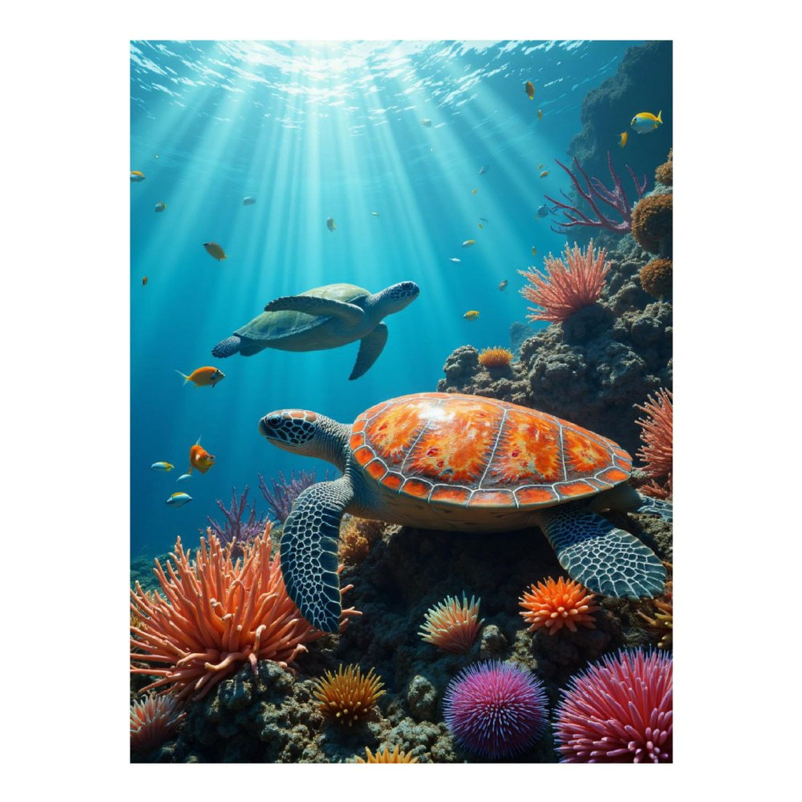 Diamond Art Kit for Adults, Underwater Coral Reef Scene Diamond ...