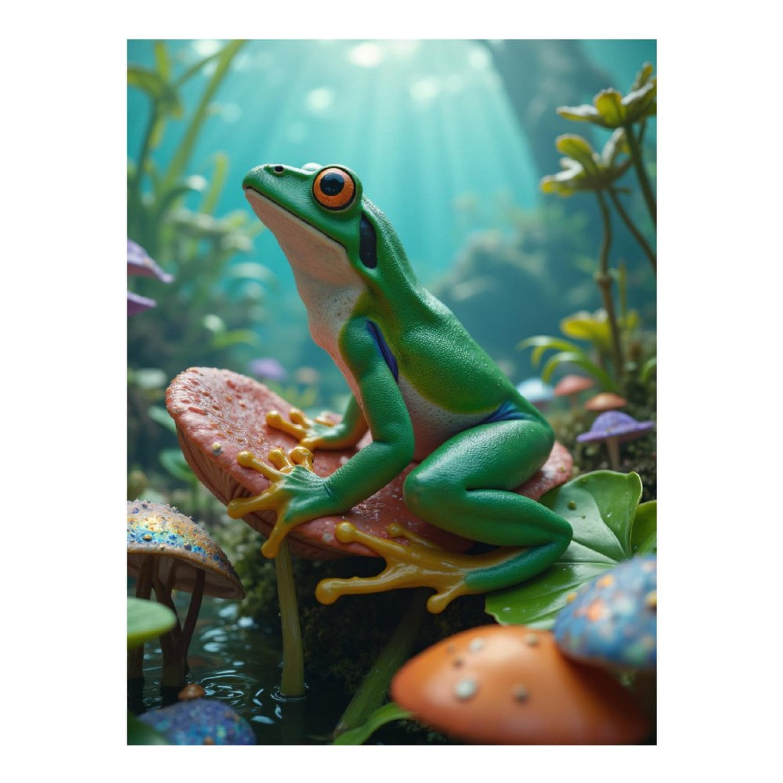 Diamond Art Kit for Adults, Vibrant Frog Enchanted Forest Diamond ...