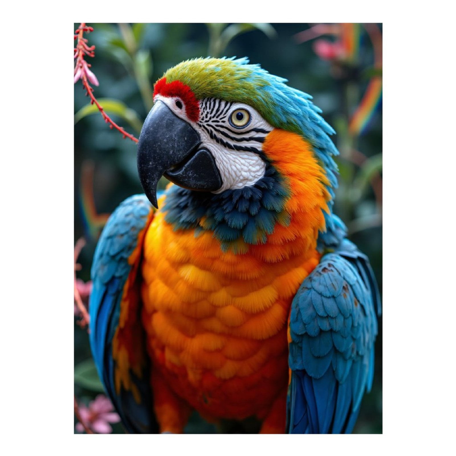 Diamond Art Kit for Adults, Vibrant Parrot Tropical Plumage Diamond ...