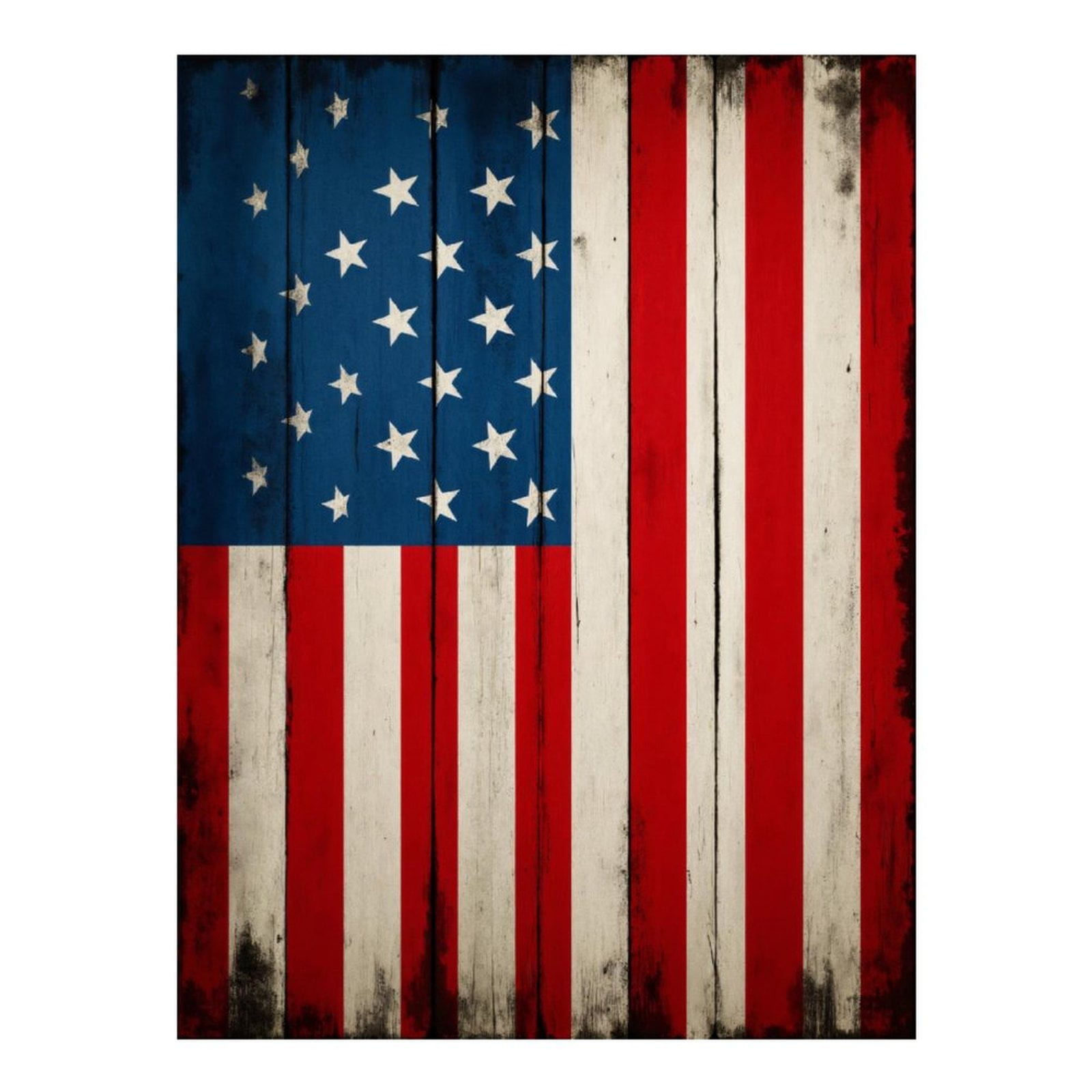 Diamond Art Kit for Adults, Vintage Rustic Patriot Flag Diamond ...
