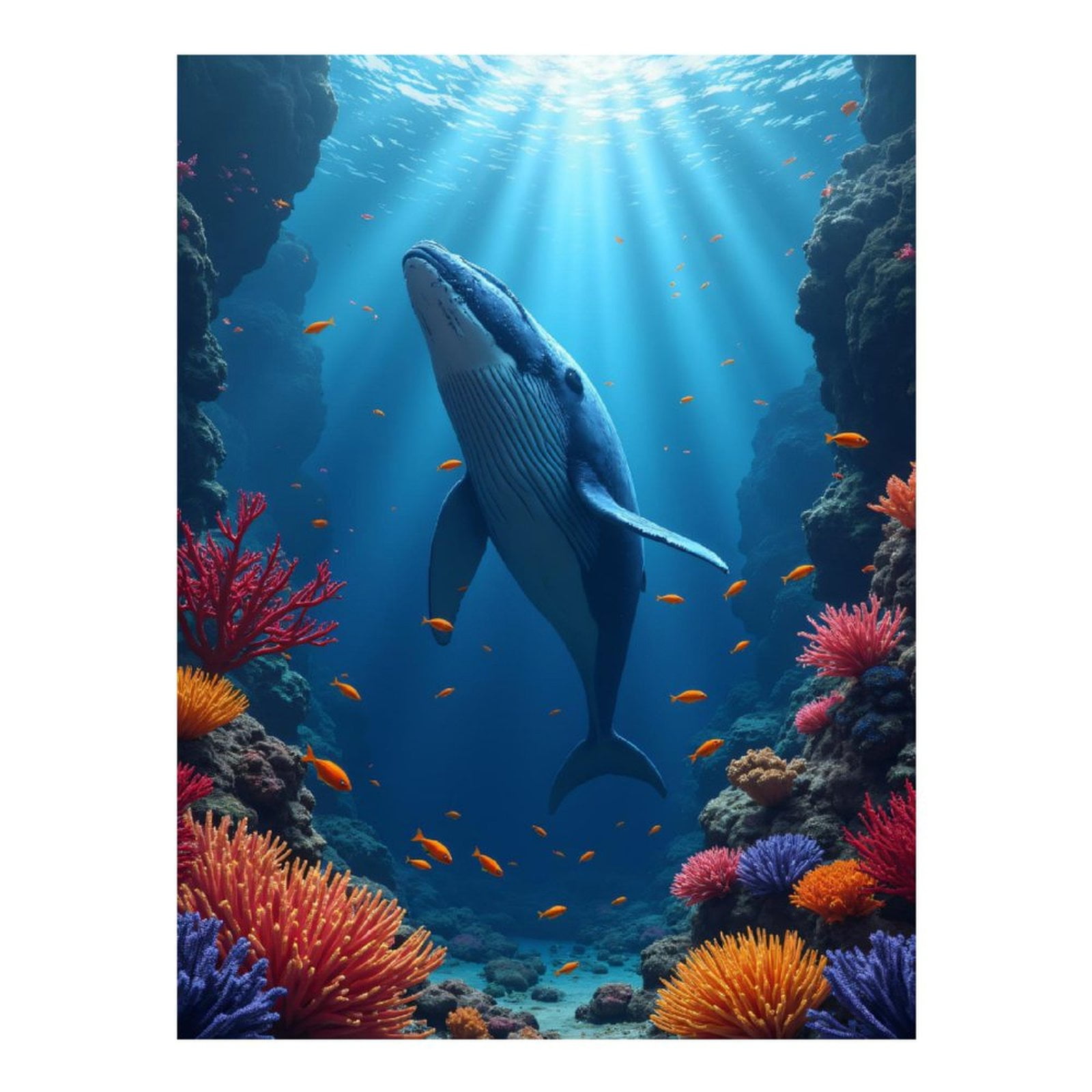 Diamond Art Kit for Adults, Whale Ocean Coral Reef Beauty Diamond ...