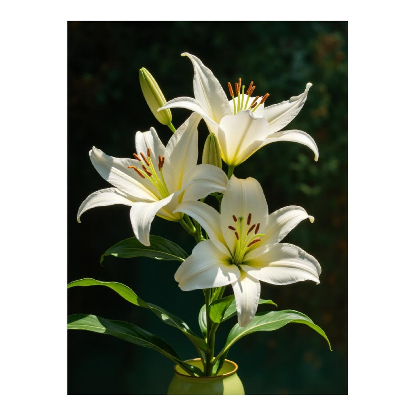 Diamond Art Kit for Adults, White Lily Blossom Vase Diamond Painting for Adults Beginners, 5D ...