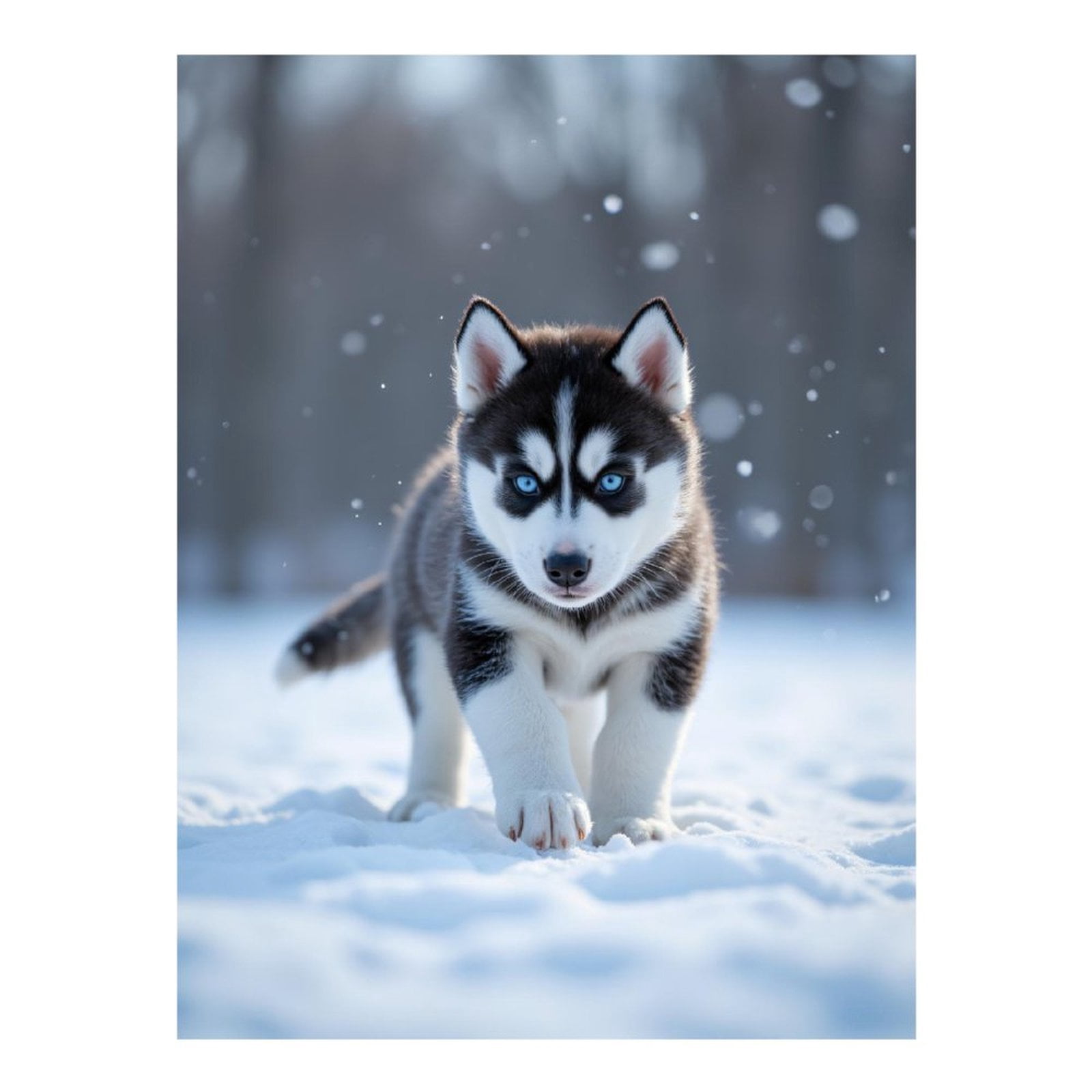 Diamond Art Kit for Adults, Young Husky Snow Adventure Diamond Painting ...