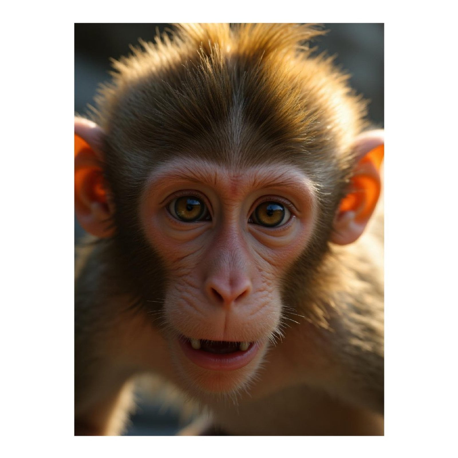 Diamond Art Kit for Adults, Young Monkey Closeup Face Curiosity Diamond ...