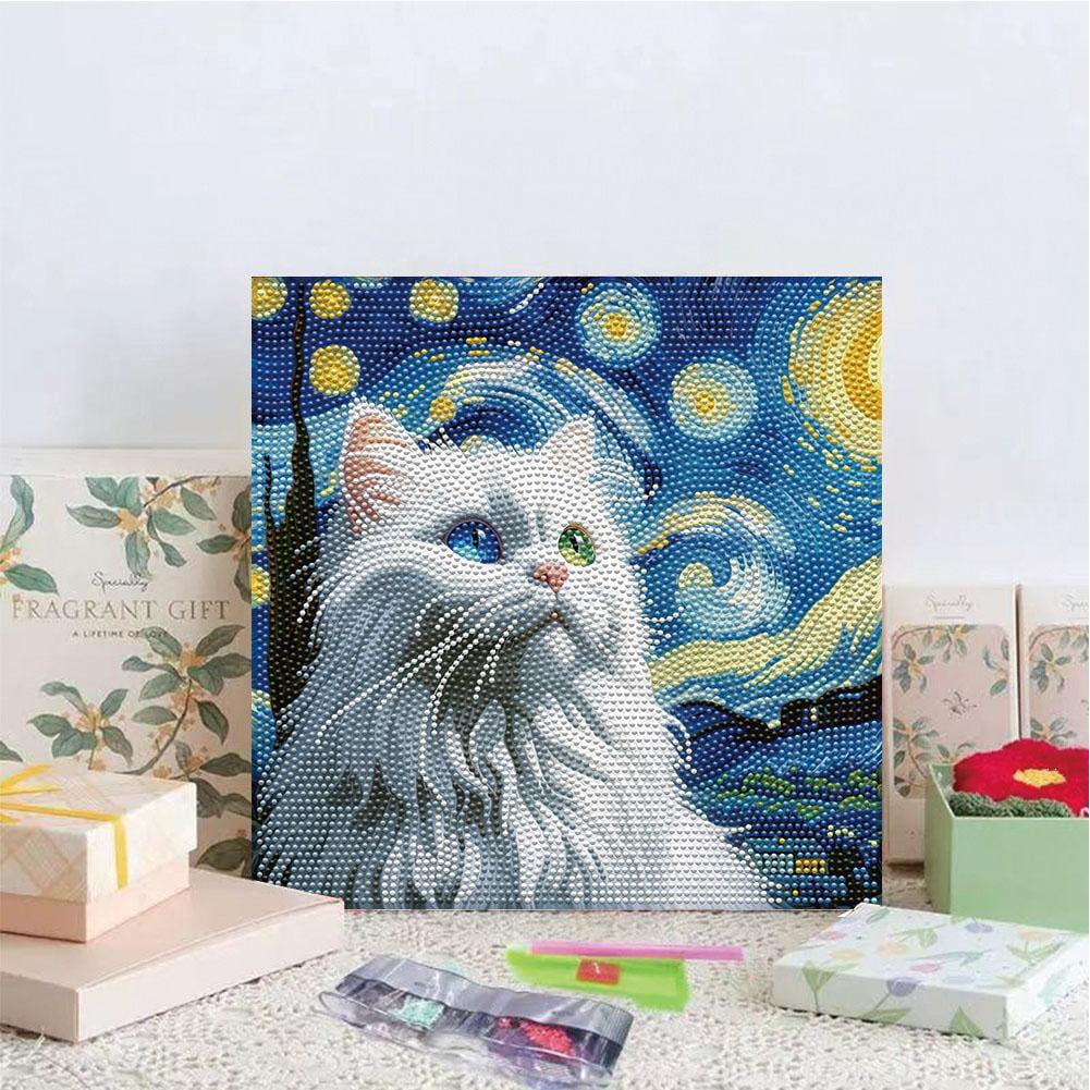 Diamond Art Kit for Adults, Cat Theme DIY Diamond Painting Set, DIY ...