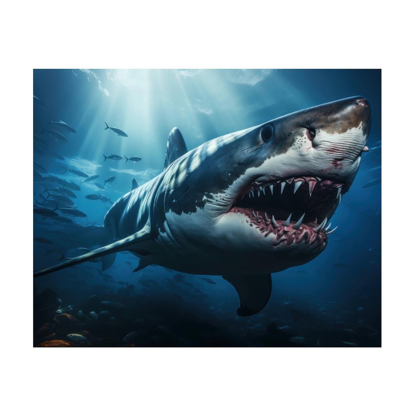 Diamond Art Kits for Adults, 3D Realistic Shark Frameless Diamond Art ...