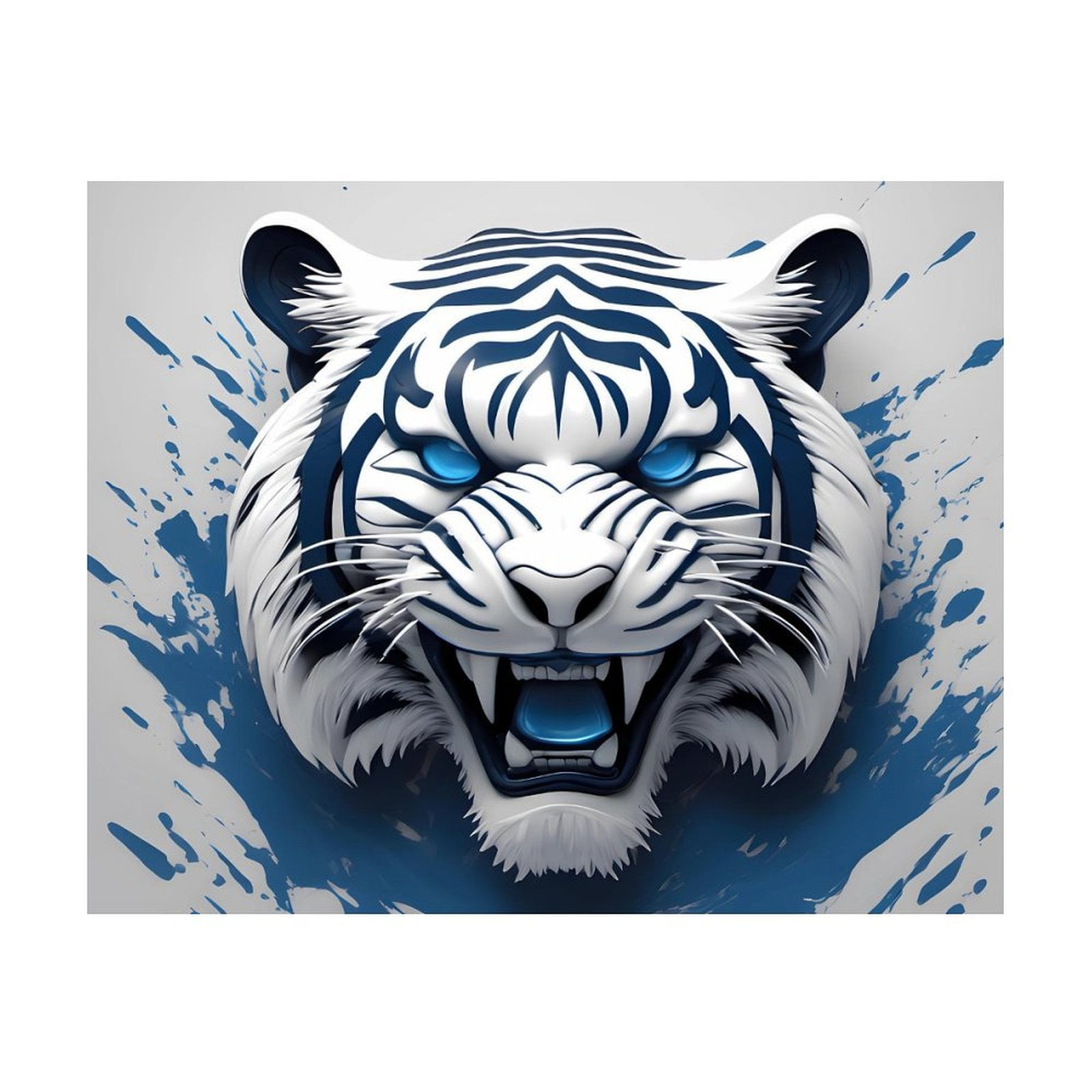 Diamond Art Kits for Adults, 3D White And Blue Tiger Frameless Diamond ...