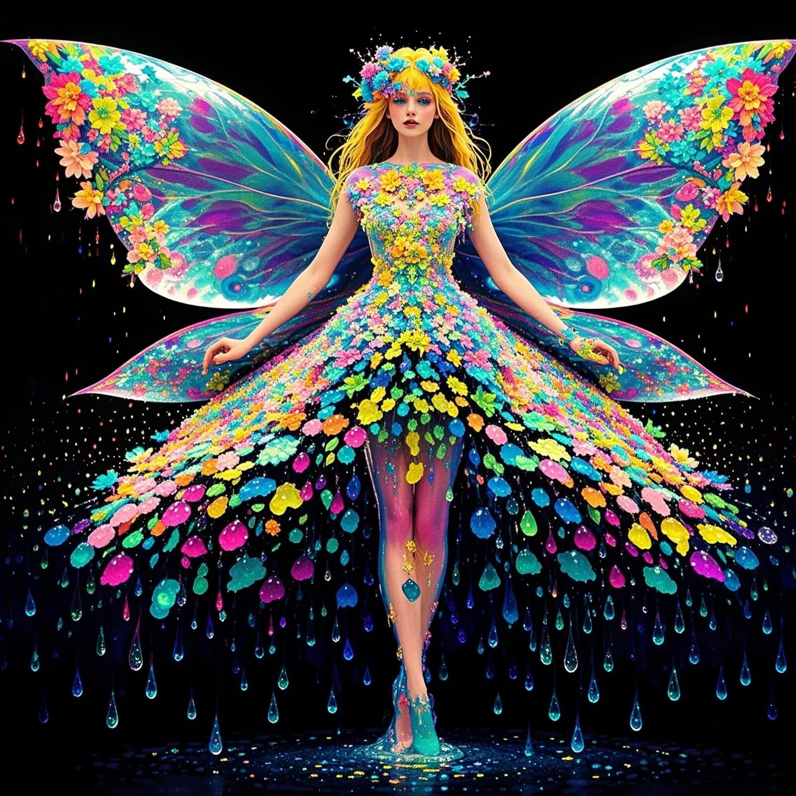 Diamond Art Kits for Adults - 5D Colourful Angel Wings Fairy Diamond ...