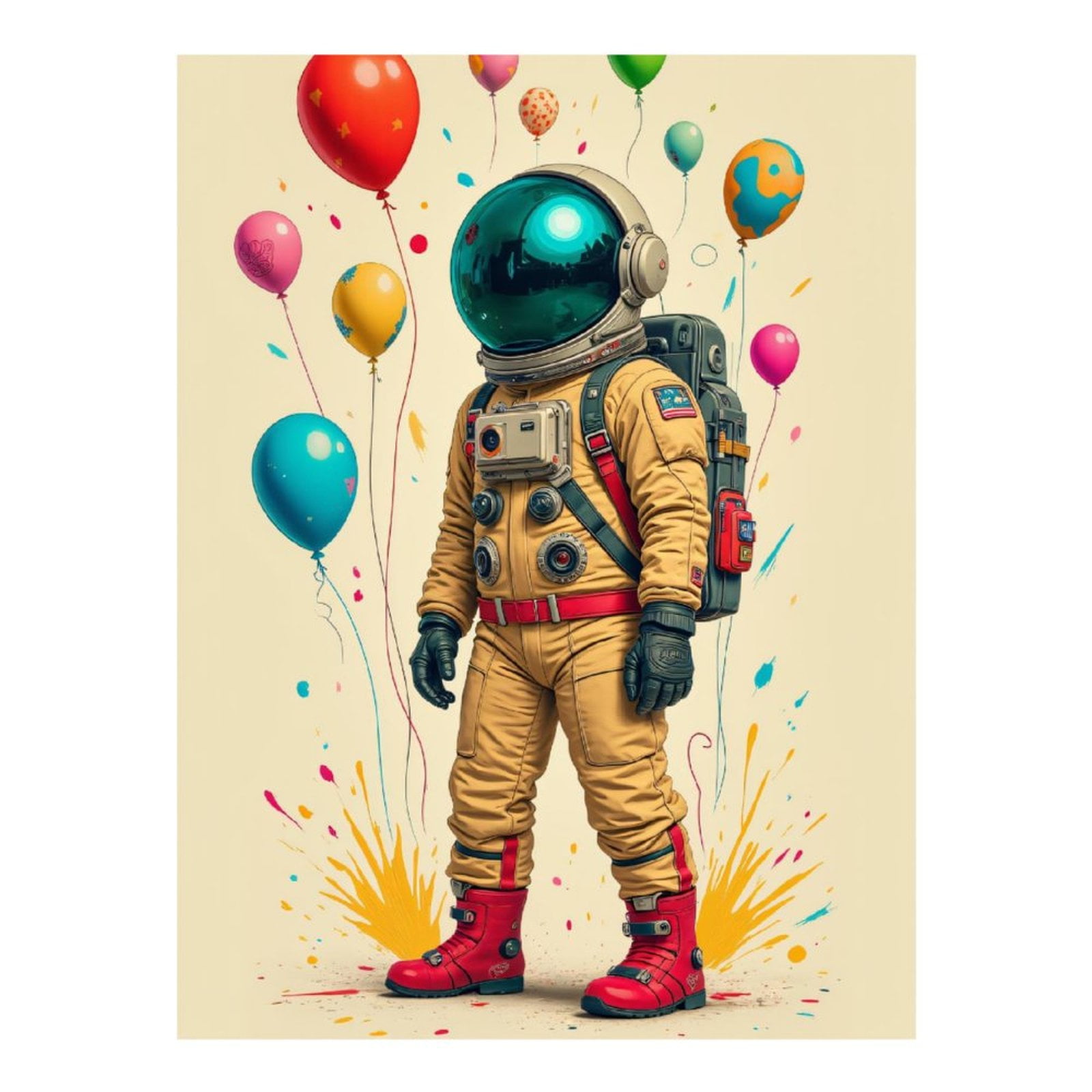 Diamond Art Kits for Adults - 5d Astronaut Balloons Celebration Art ...