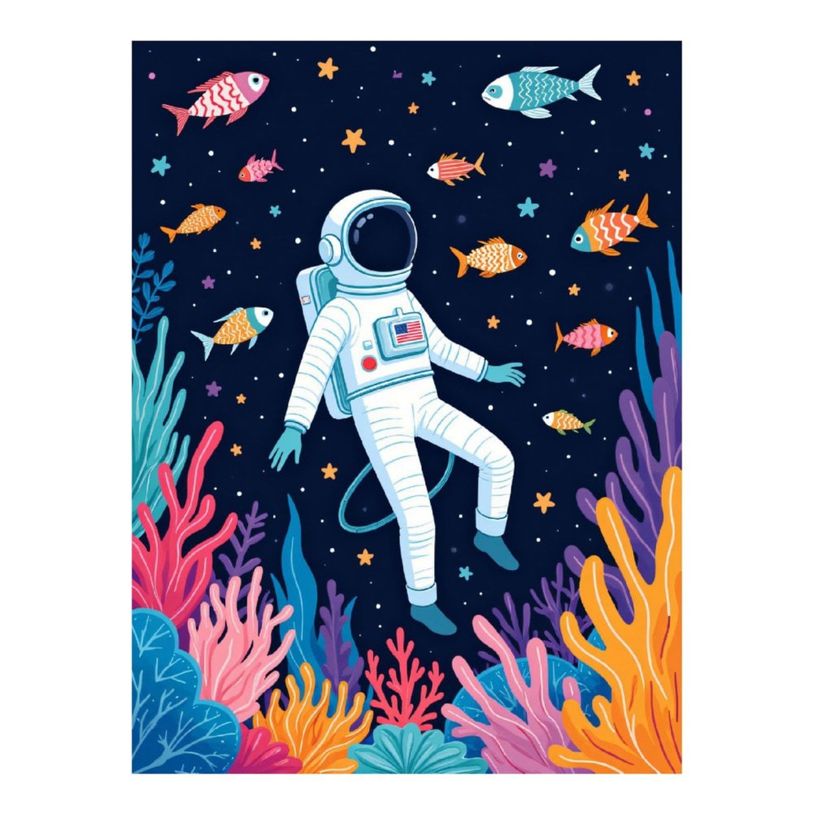 Diamond Art Kits for Adults - 5d Astronaut Underwater Marine Adventure ...