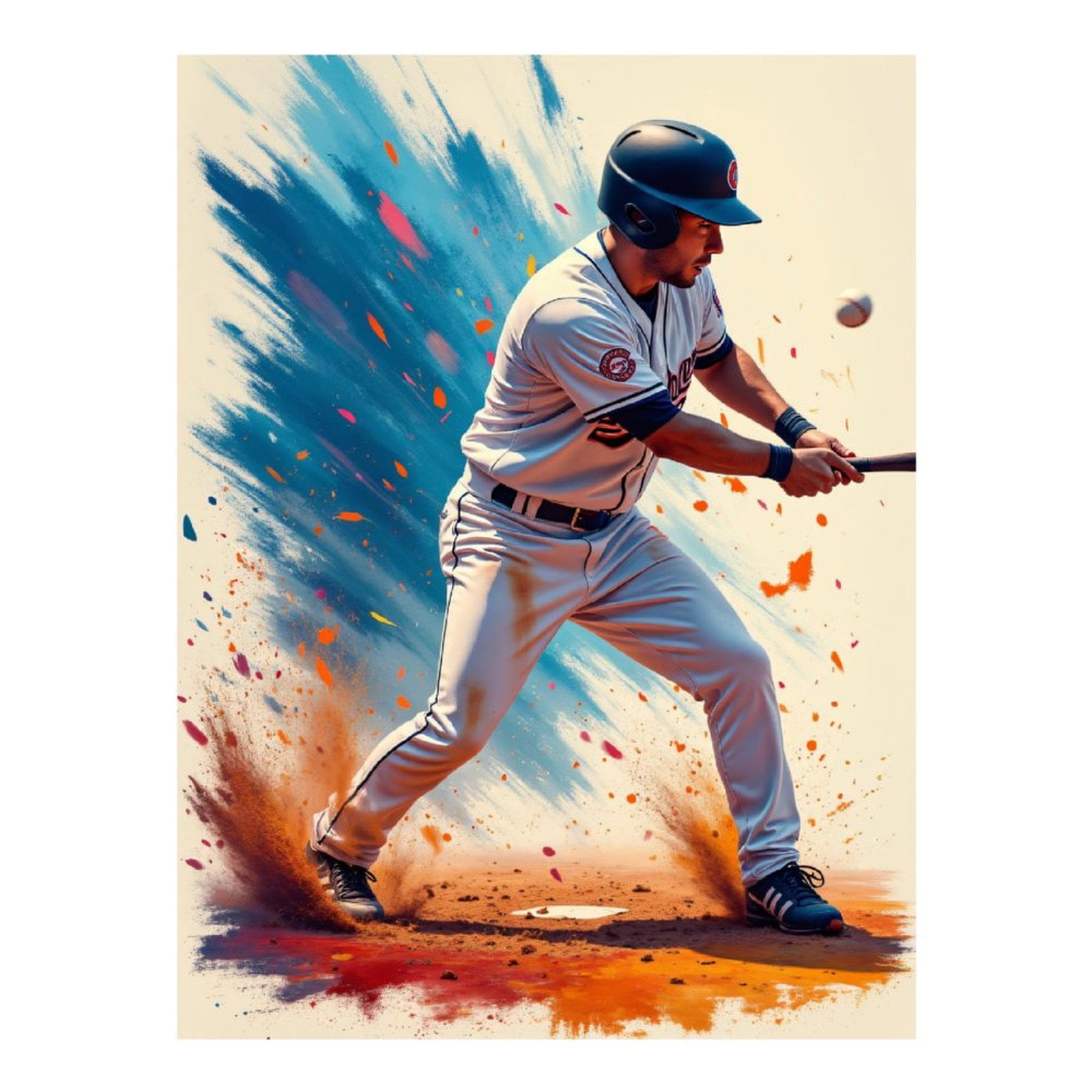 Diamond Art Kits for Adults - 5d Baseball Player Action Splash Art ...