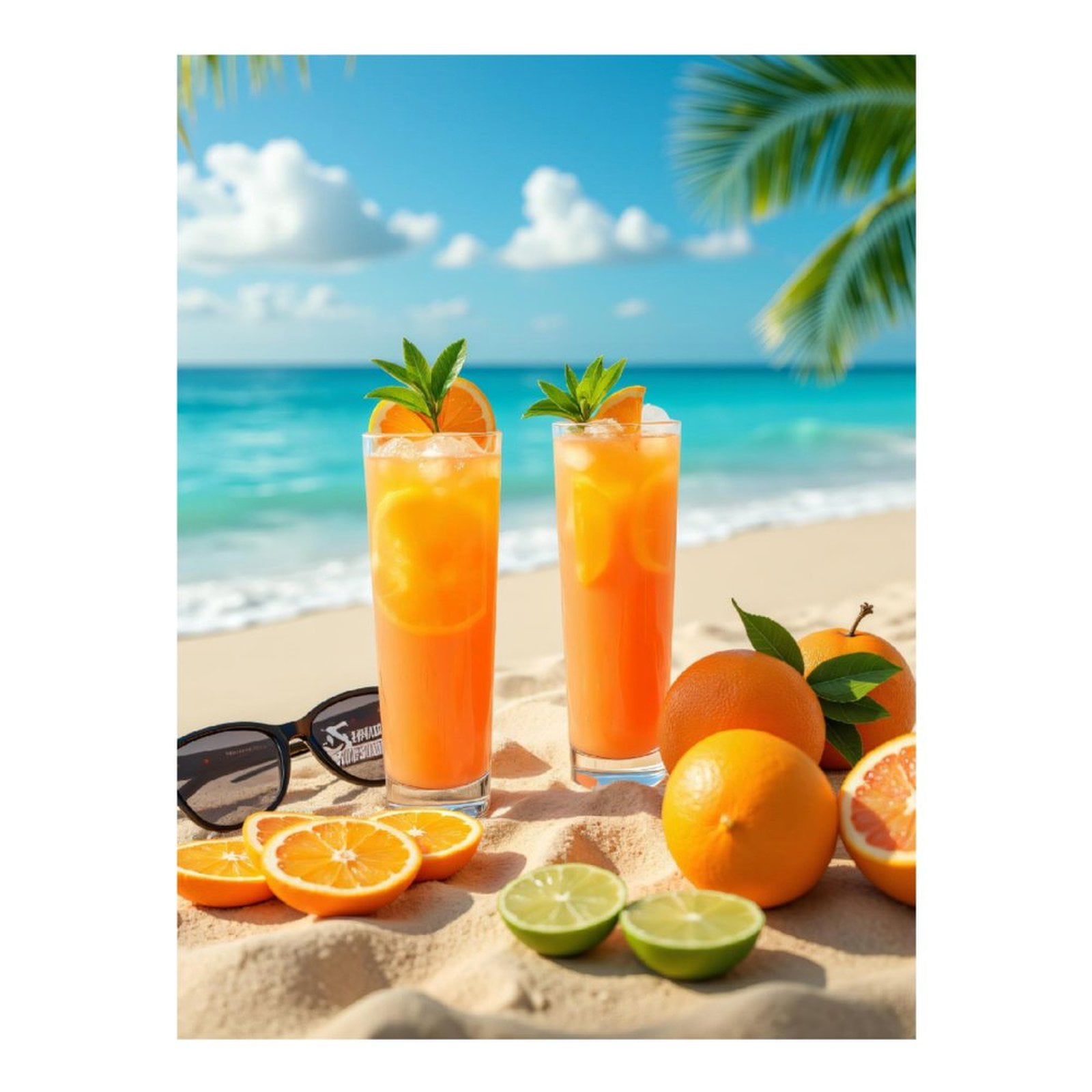 Diamond Art Kits for Adults - 5d Beach Sunrise Citrus Cocktails Diamond ...