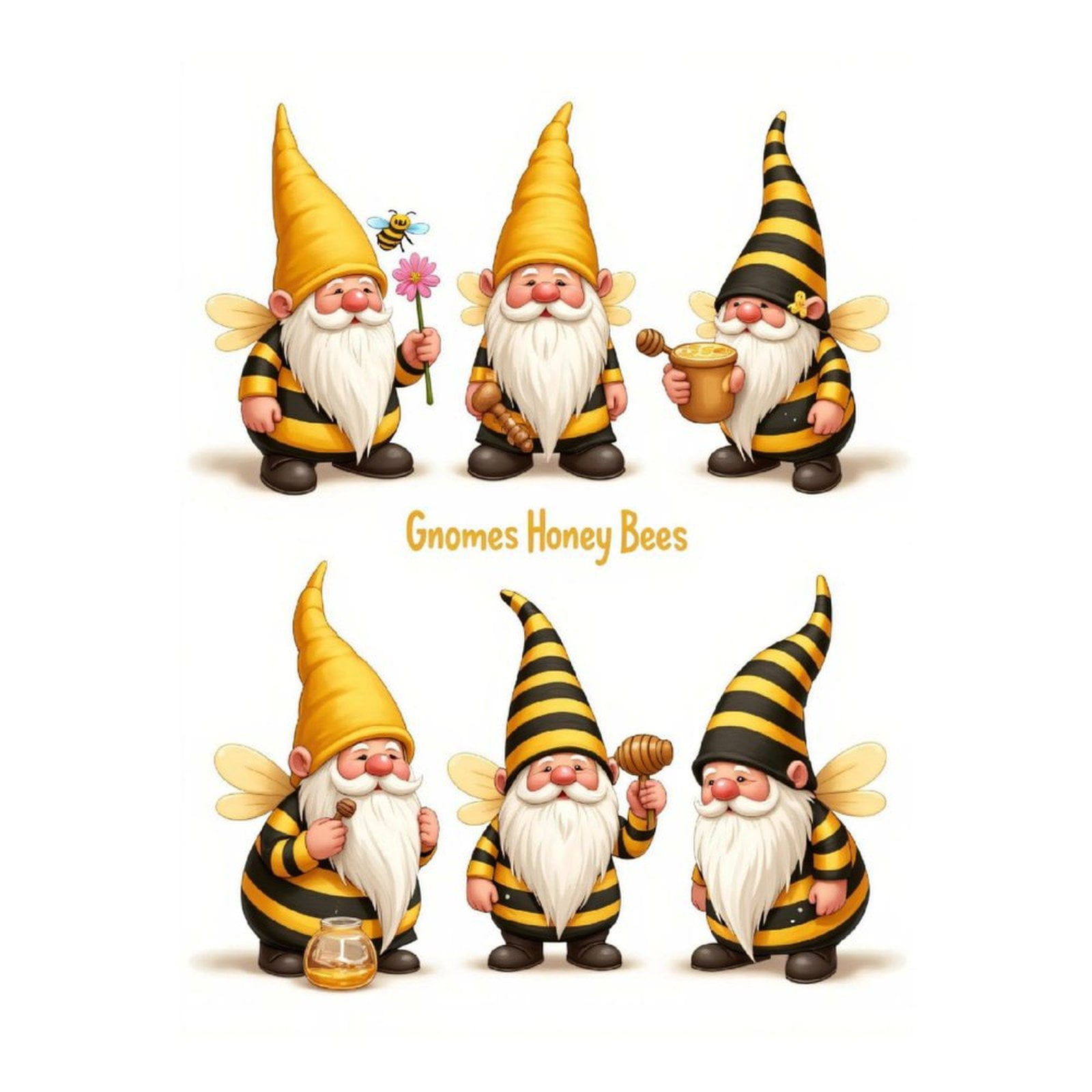 Diamond Art Kits for Adults - 5d Bee-Themed Gnomes Collection Diamond Painting for Adults ...