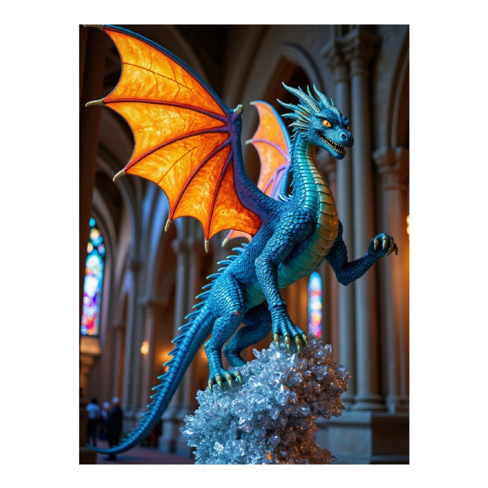 Diamond Art Kits for Adults - 5d Blue Dragon Majestic Wings Display ...