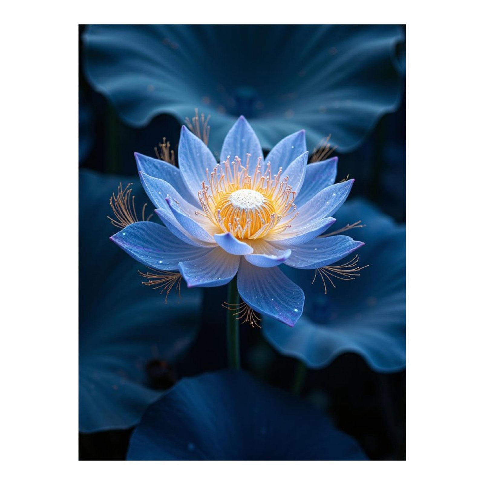 Diamond Art Kits for Adults - 5d Blue Lotus Blossom Serenity Diamond ...