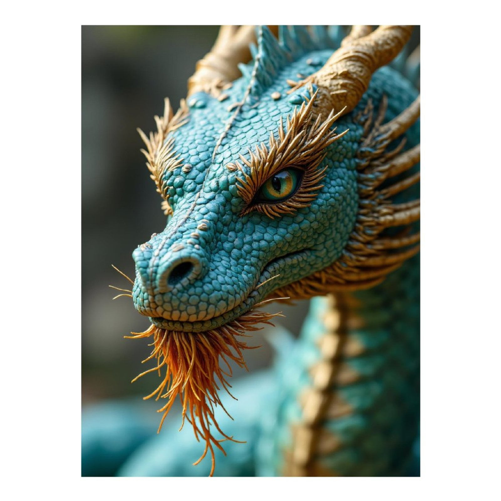 Diamond Art Kits for Adults - 5d Blue Mythical Creature Portrait ...