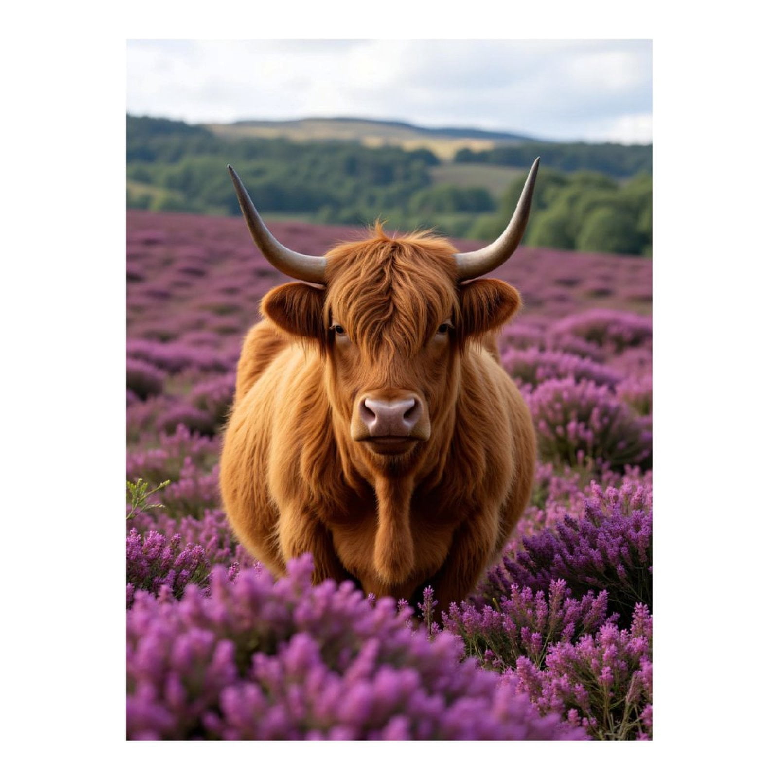 Diamond Art Kits for Adults - 5d Brown Bull In Lavender Field Diamond ...