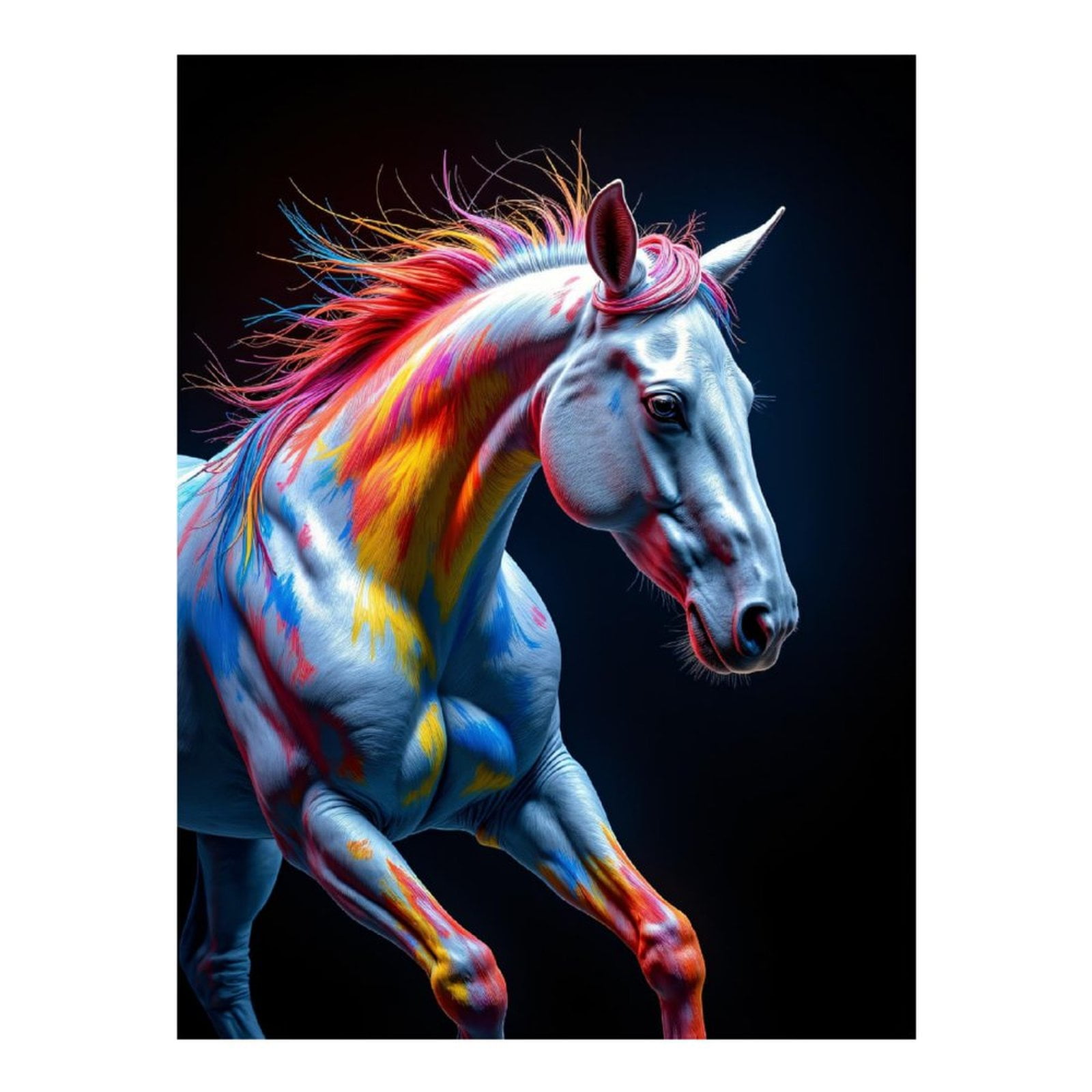Diamond Art Kits for Adults - 5d Colorful Horse Art Motion Diamond ...