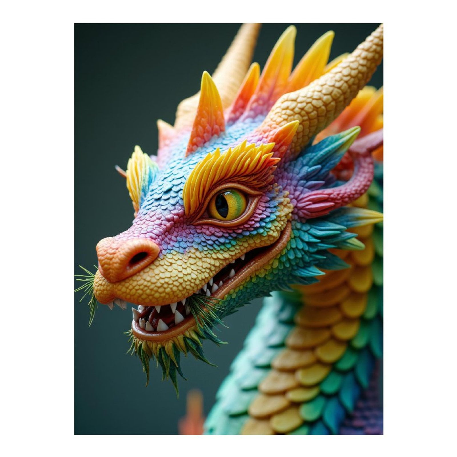 Diamond Art Kits for Adults - 5d Colorful Mythical Creature Bust ...