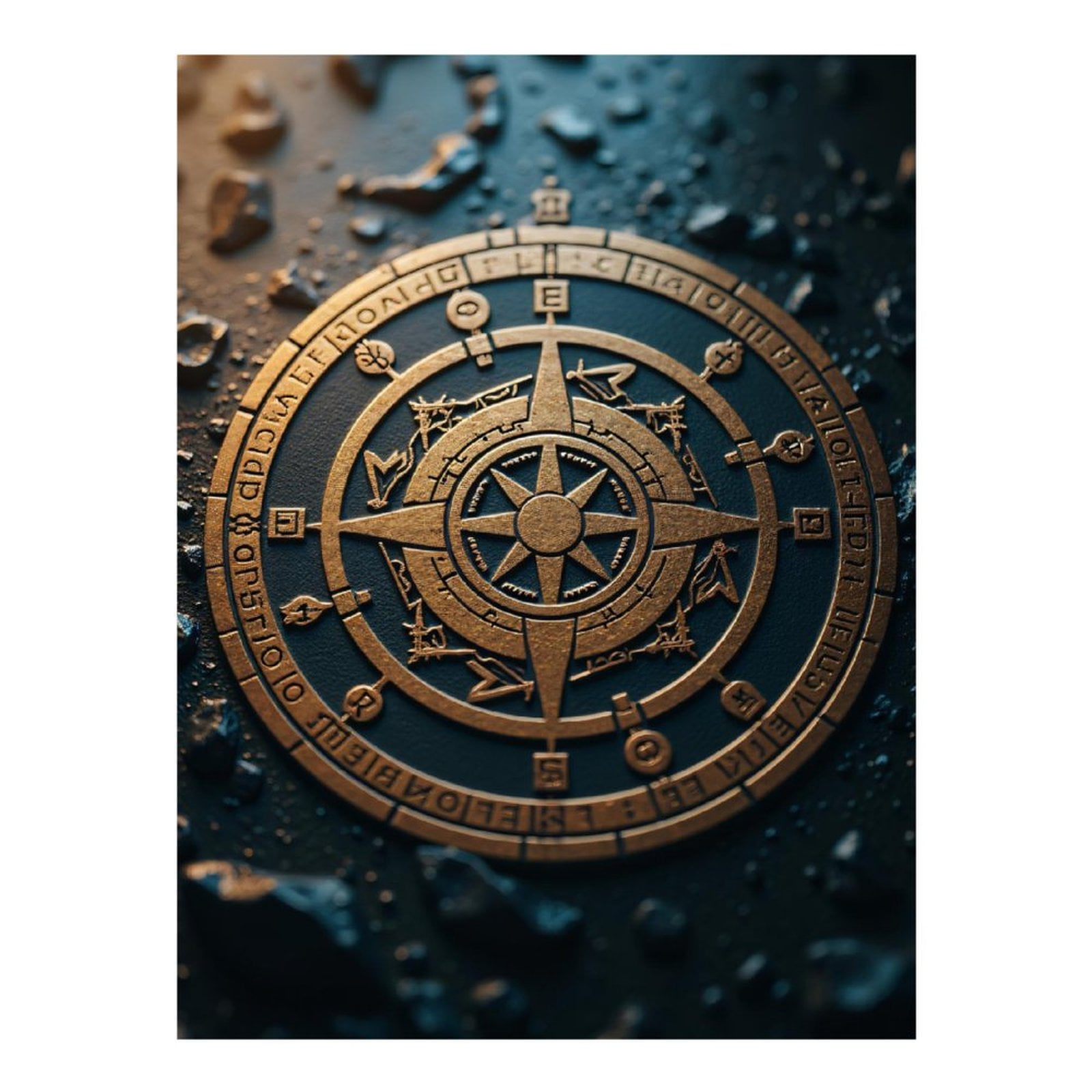 Diamond Art Kits for Adults - 5d Compass Rose Nautical Emblem Diamond ...