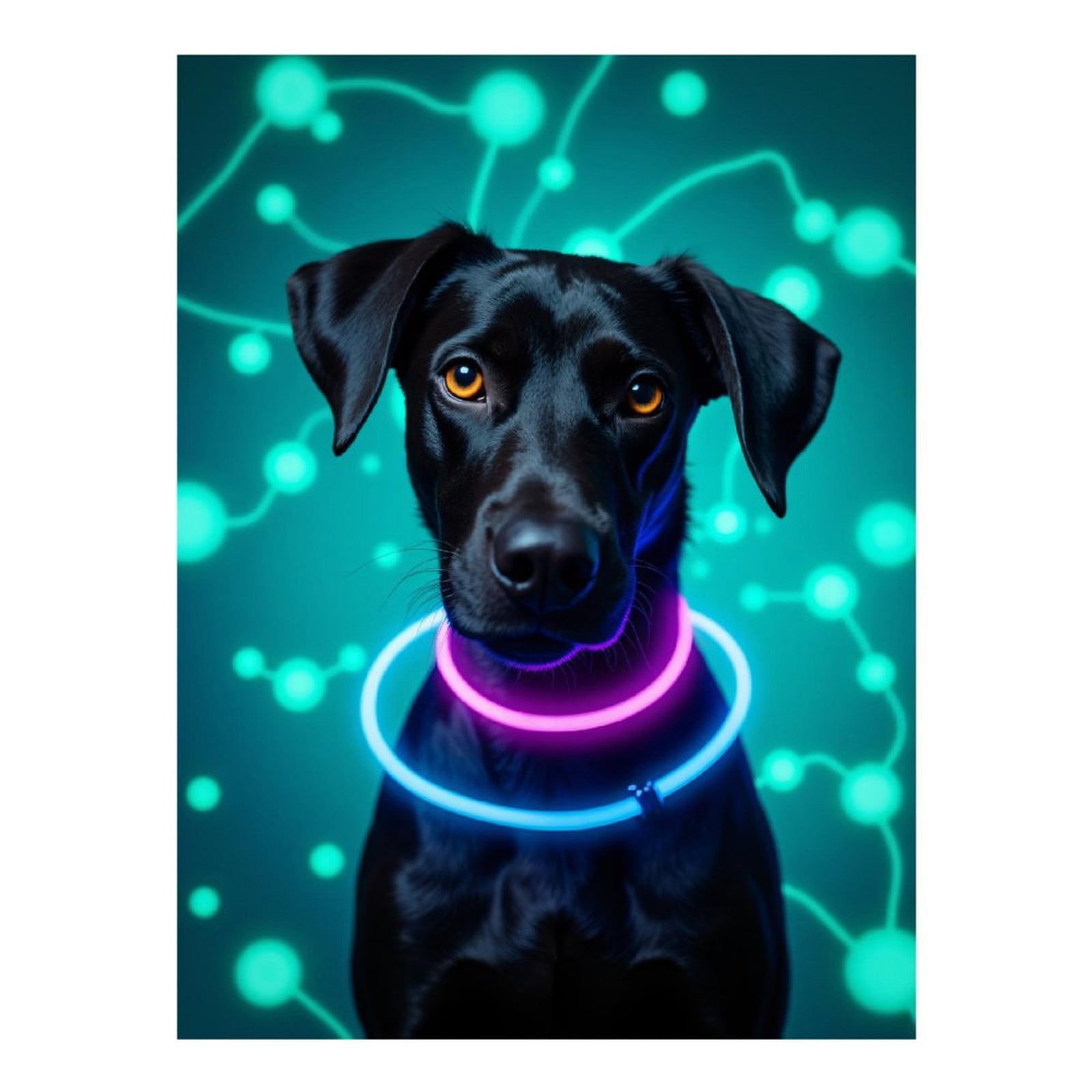 Diamond Art Kits for Adults - 5d Dog Neon Lights Futuristic Glow ...