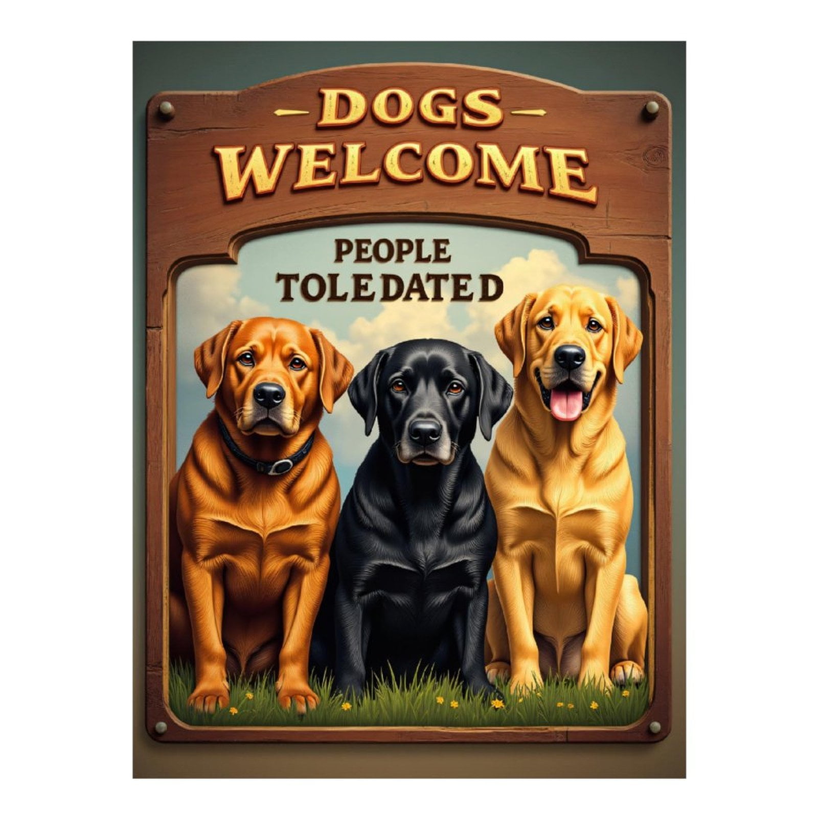 Diamond Art Kits for Adults - 5d Dogs Welcome Sign Three Pups Diamond ...