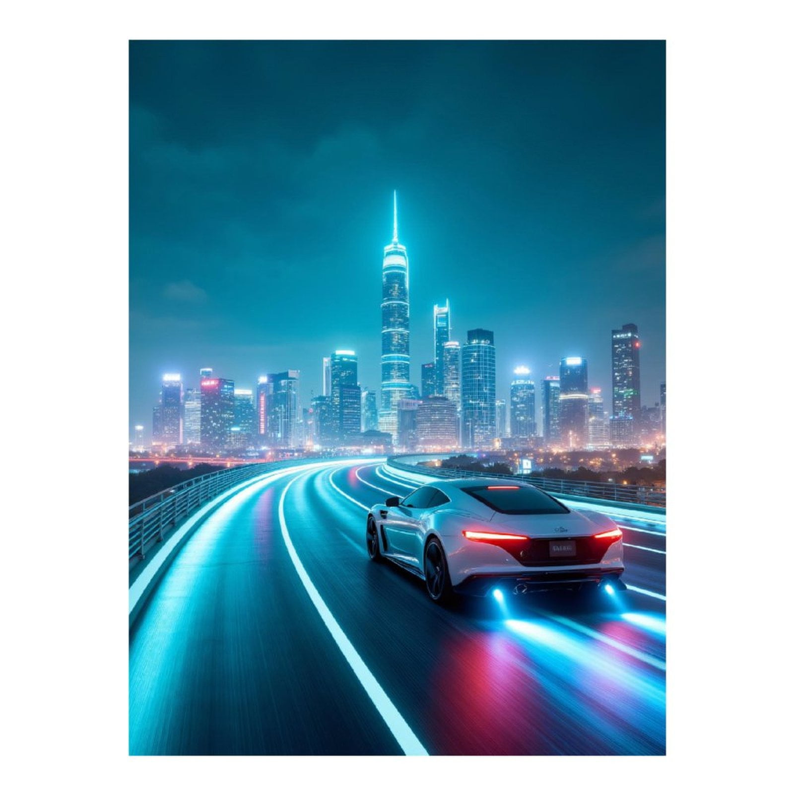 Diamond Art Kits for Adults - 5d Futuristic City Skyline Night Drive ...