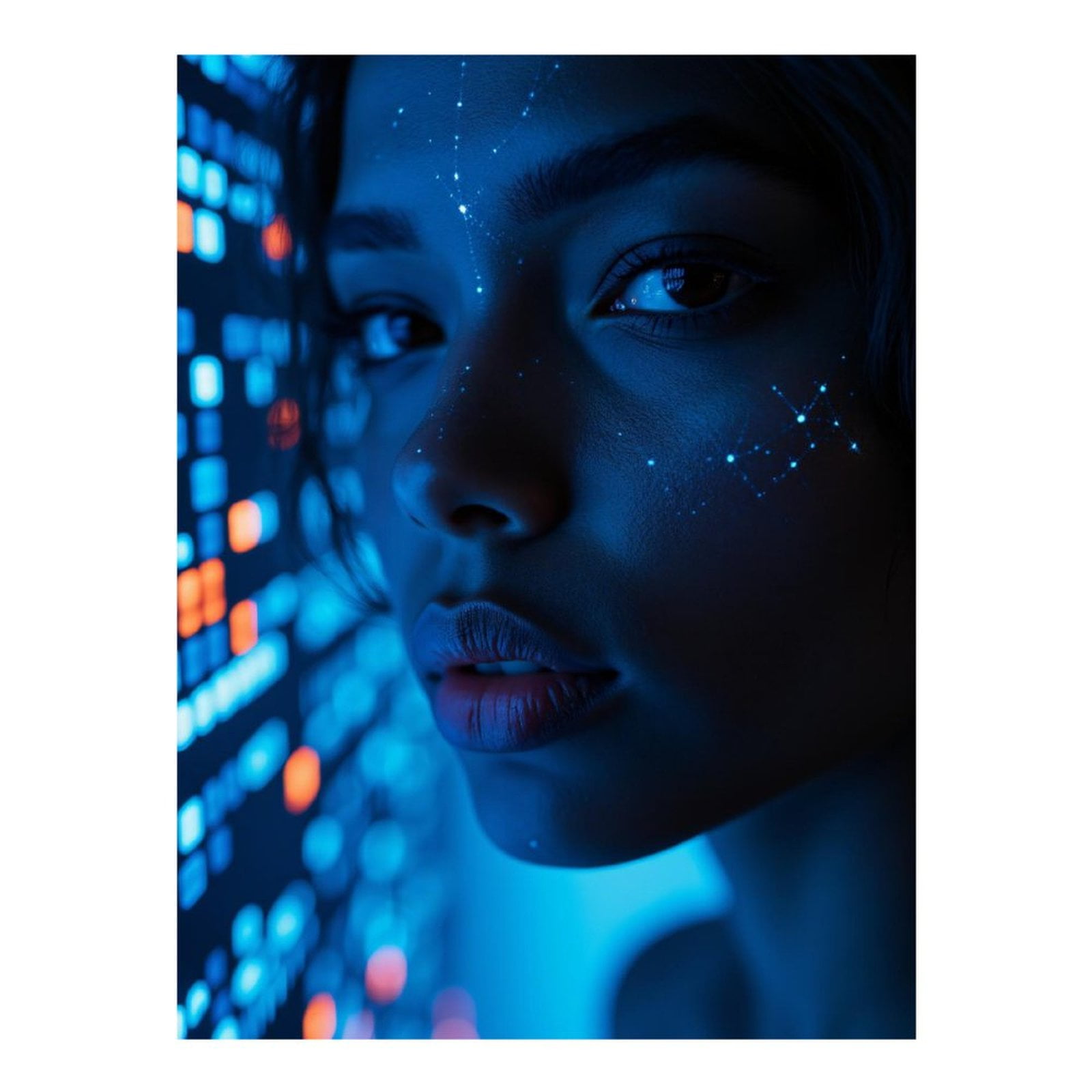 Diamond Art Kits for Adults - 5d Futuristic Neon Portrait Art Woman ...