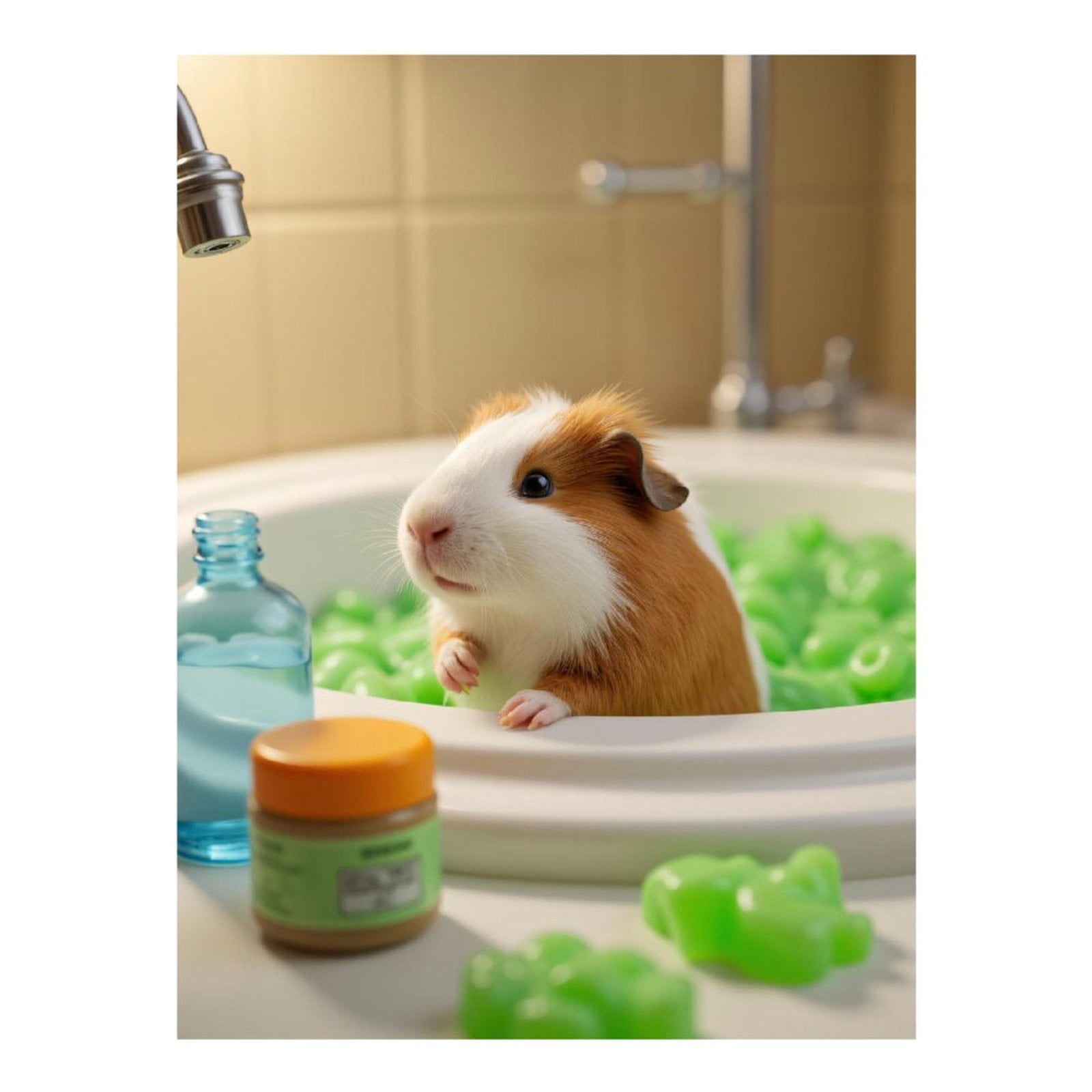Diamond Art Kits for Adults - 5d Guinea Pig Bath Time Fun Diamond ...