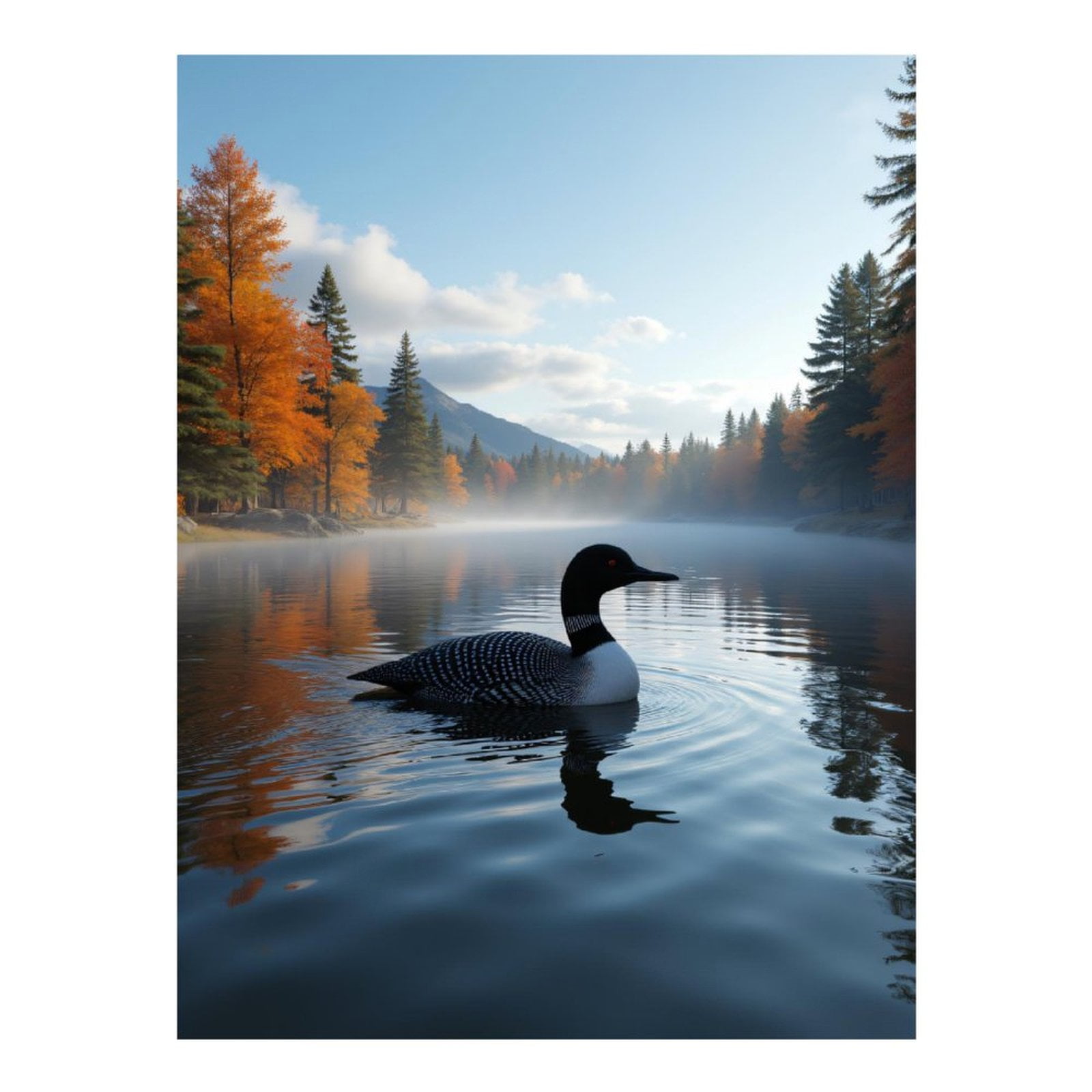 Diamond Art Kits for Adults - 5d Loch Scene With Autumn Trees Diamond ...