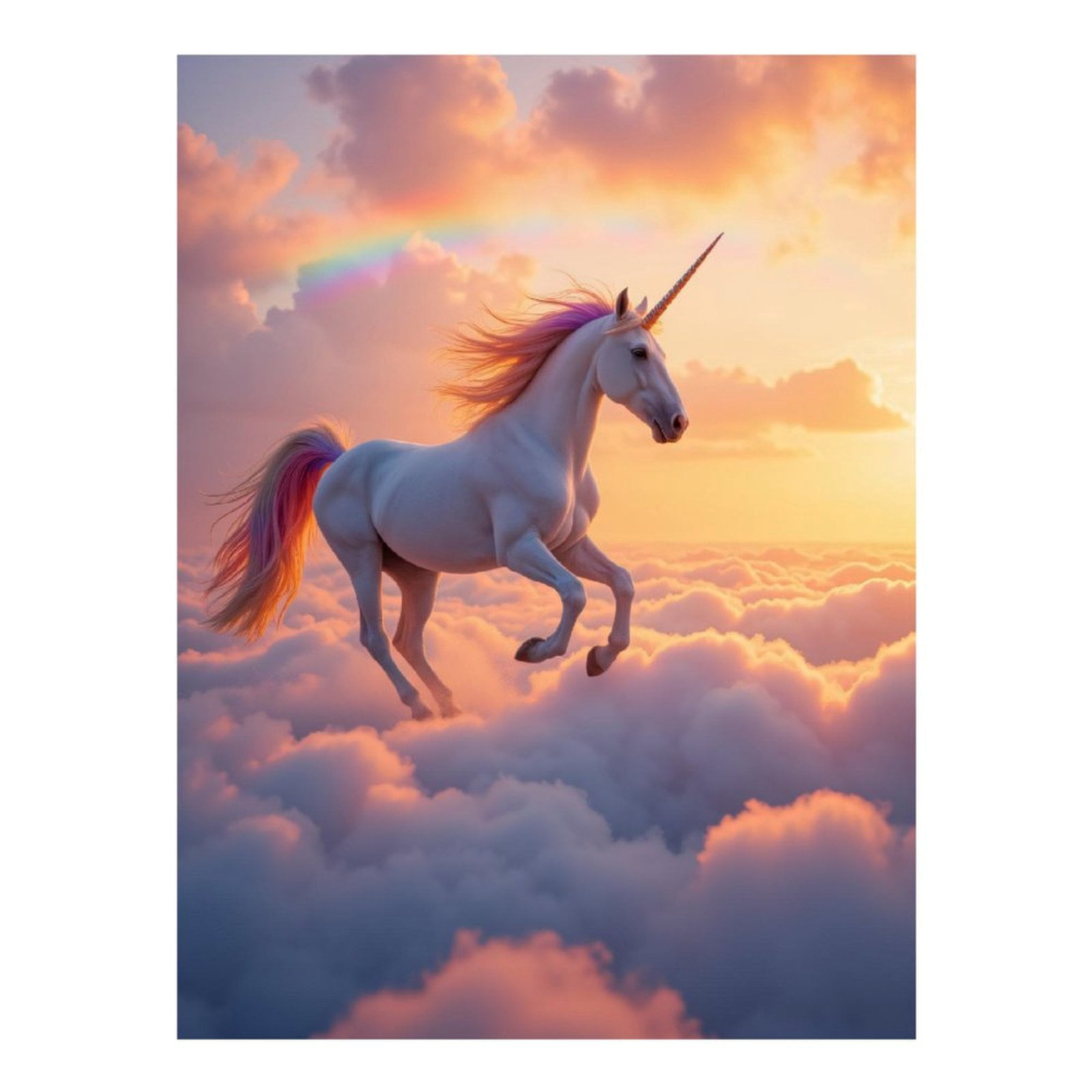 Diamond Art Kits for Adults - 5d Majestic Horse Clouds Sunset Rainbow ...
