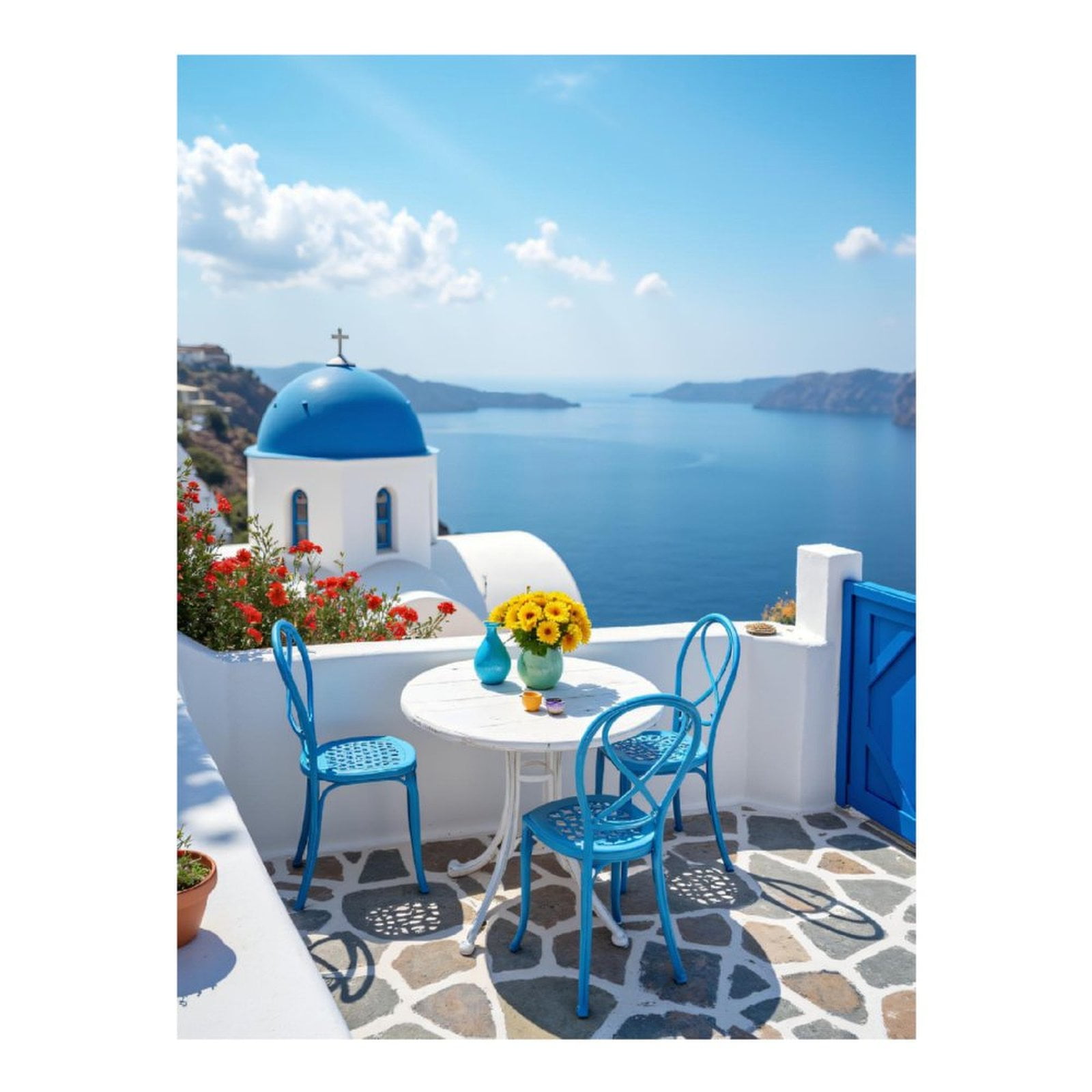 Diamond Art Kits for Adults - 5d Mediterranean Balcony Sea View Diamond ...