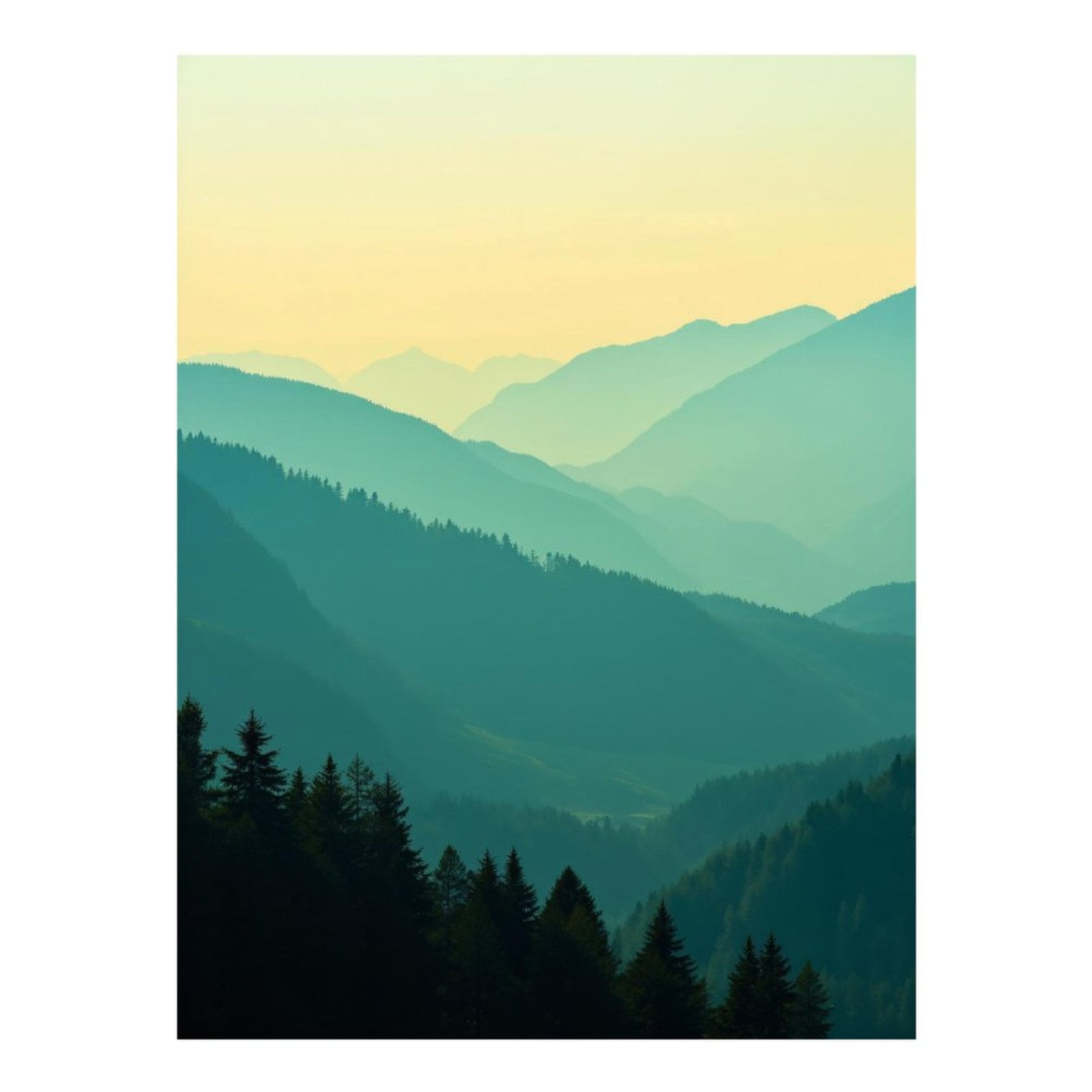 Diamond Art Kits for Adults - 5d Misty Mountain Layers Sunrise Diamond ...