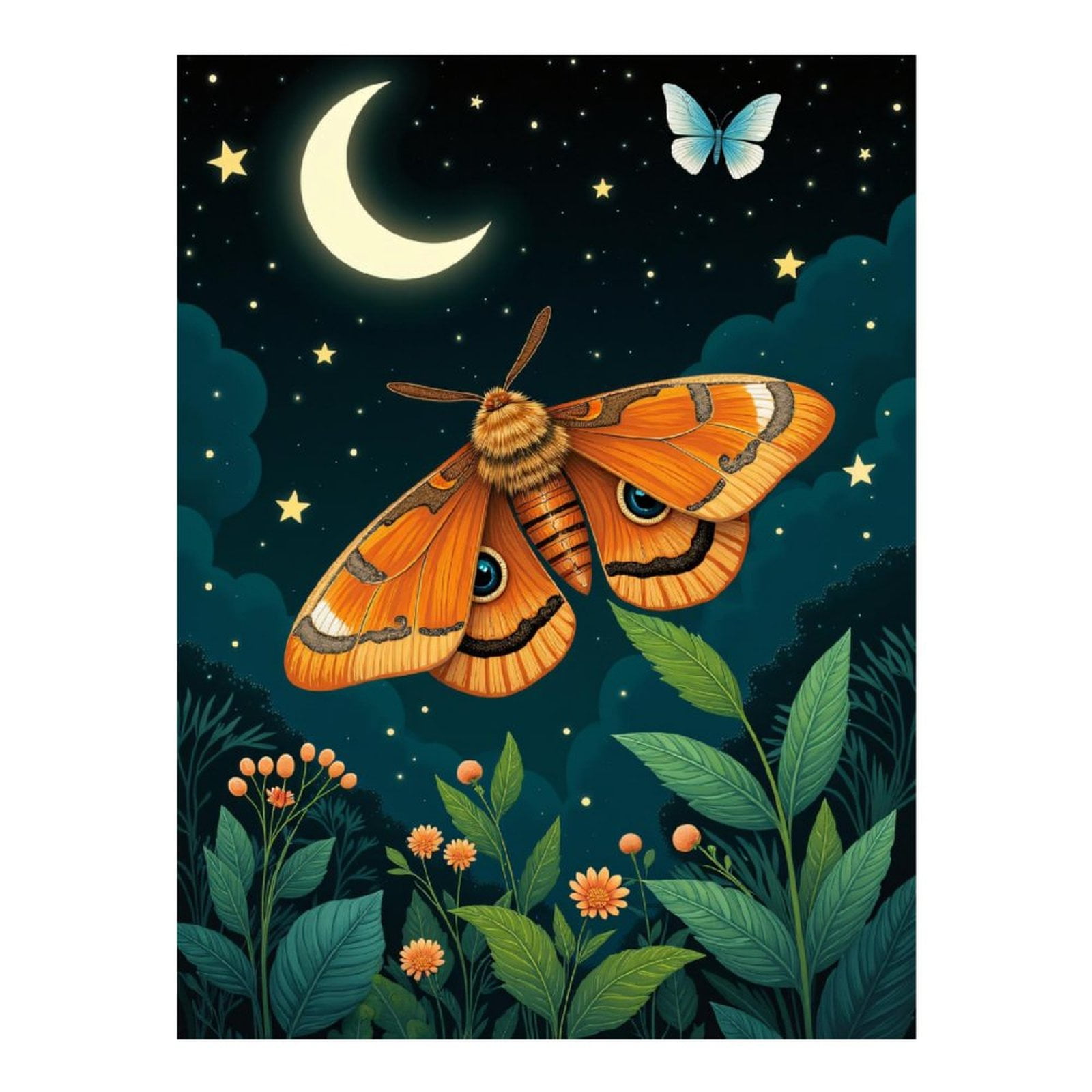 Diamond Art Kits for Adults - 5d Moth Moonlight Stars Night Sky Diamond ...