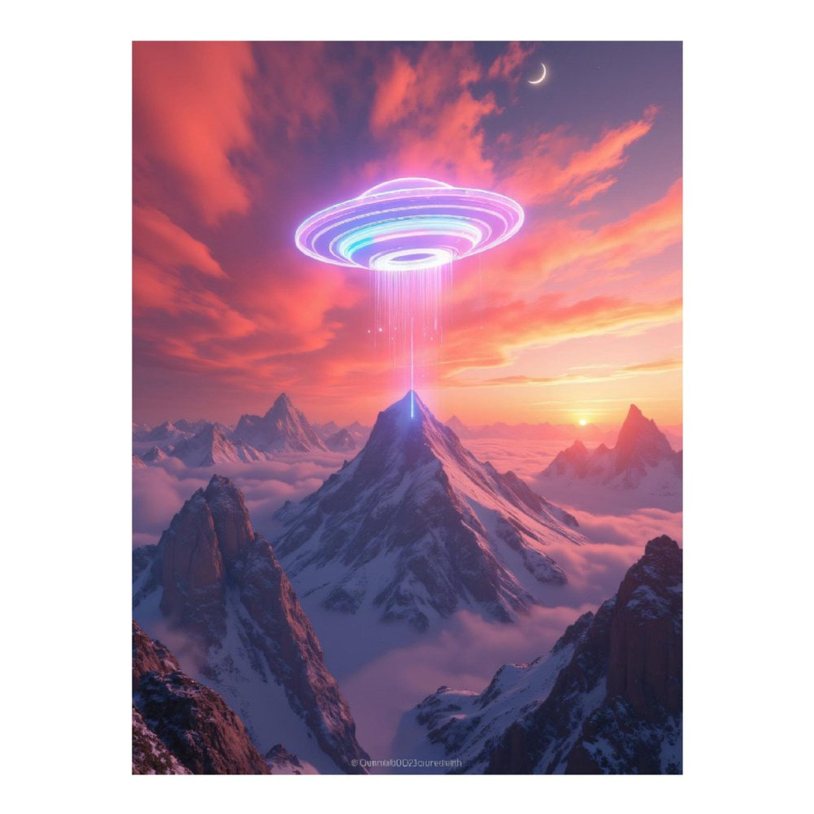 Diamond Art Kits for Adults - 5d Mountain Alien Light Sky Sunset ...
