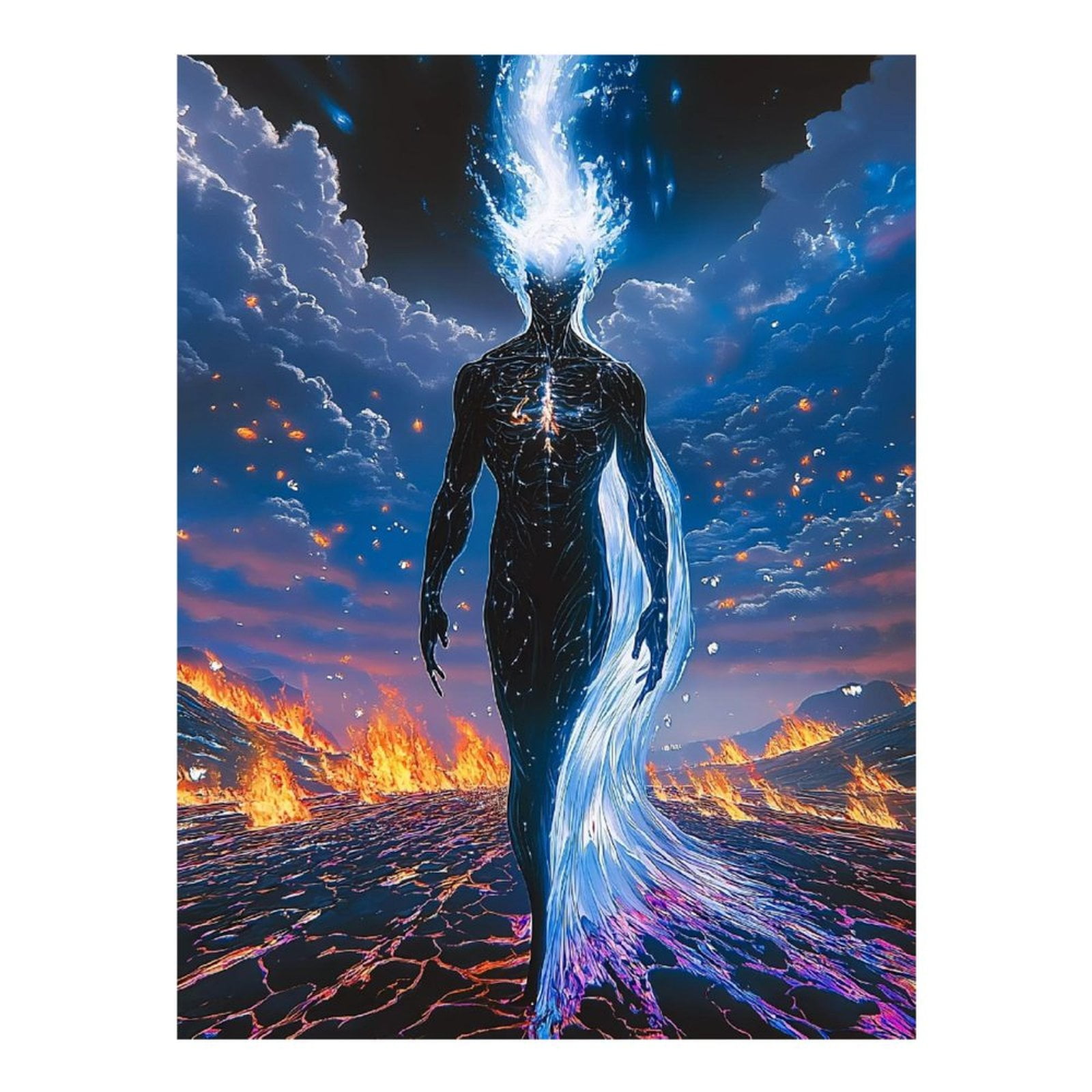 Diamond Art Kits for Adults - 5d Mystic Entity Fiery Landscape Art ...