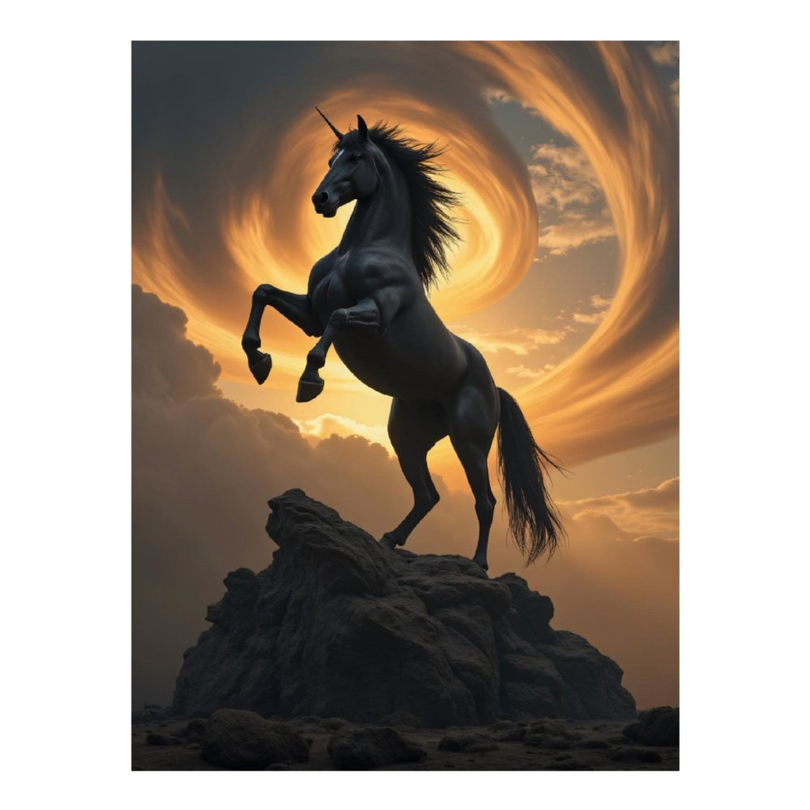 Diamond Art Kits for Adults - 5d Mythical Creature Sunrise Silhouette ...